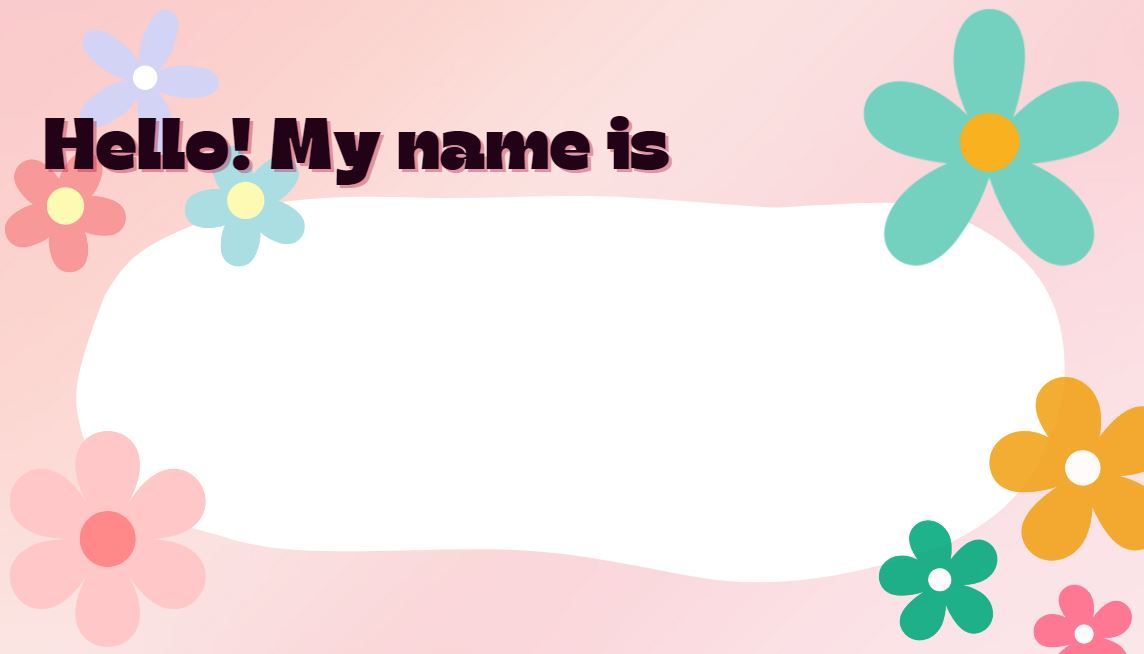 Name Tag Designs For Girls