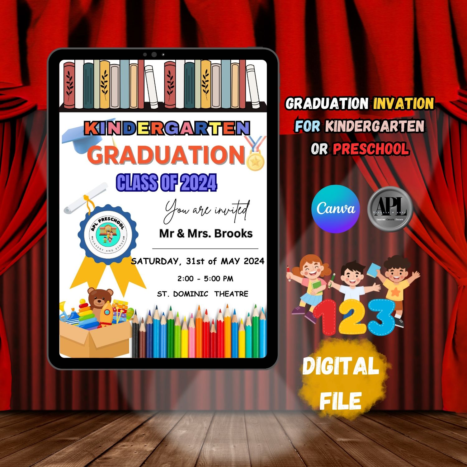 Create Graduation Invitation For Preschool