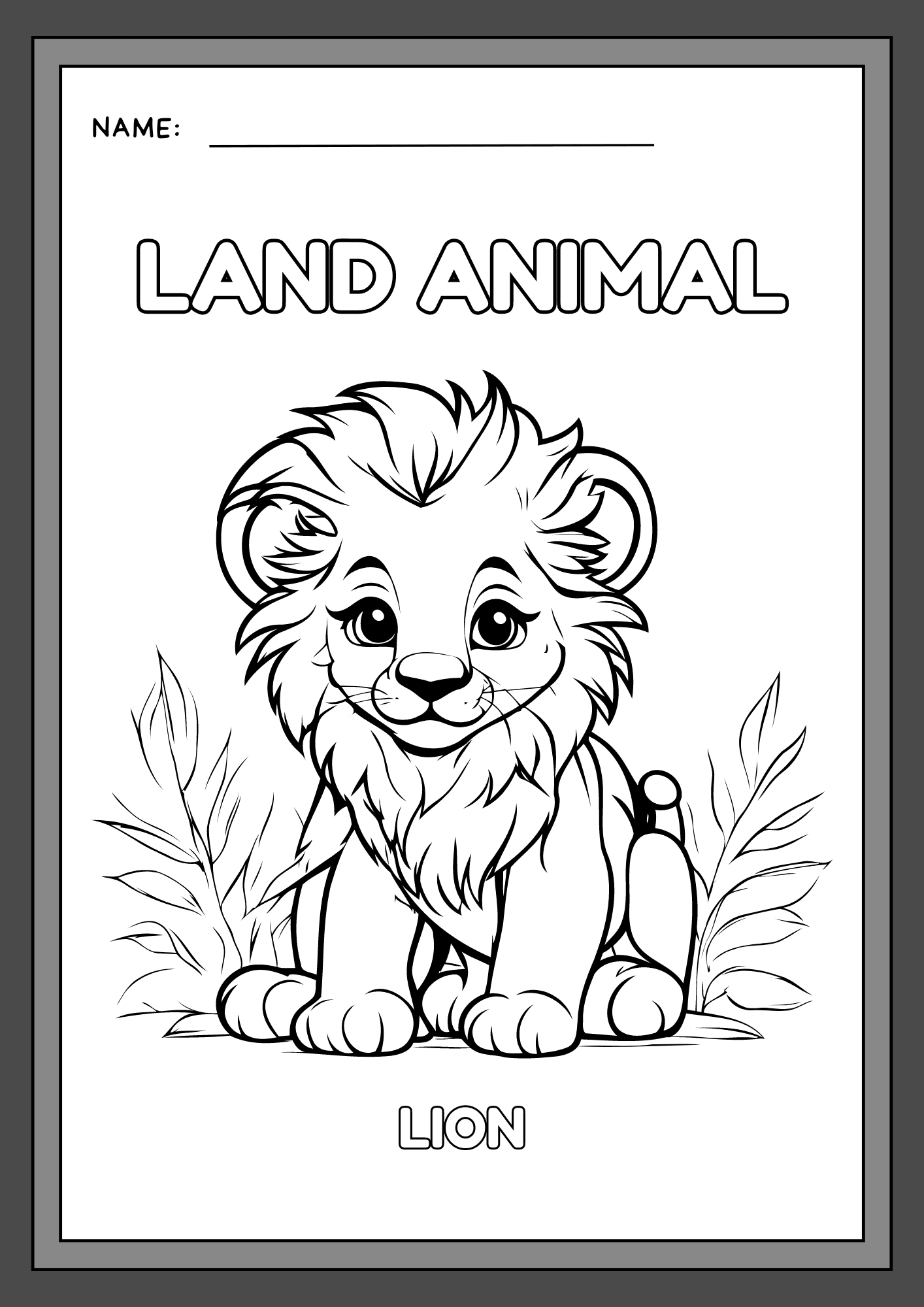 Land Animals Coloring Pages Land Animals Coloring | Kids Colouring
