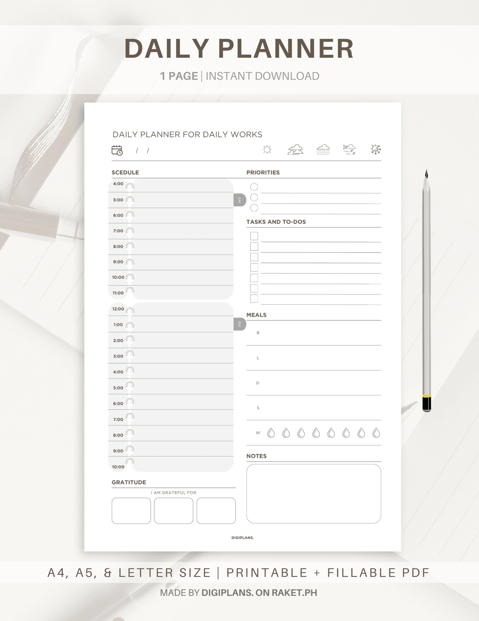 2014 Daily Planner Meal Planner To Do List Organization Best To Do
