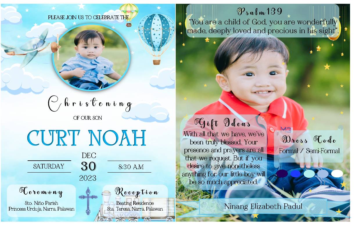 Simple Christening Invitation
