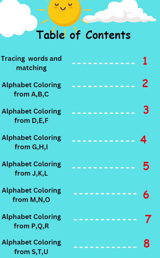 Book Table Of Contents For Kids Template (layout Design) Of