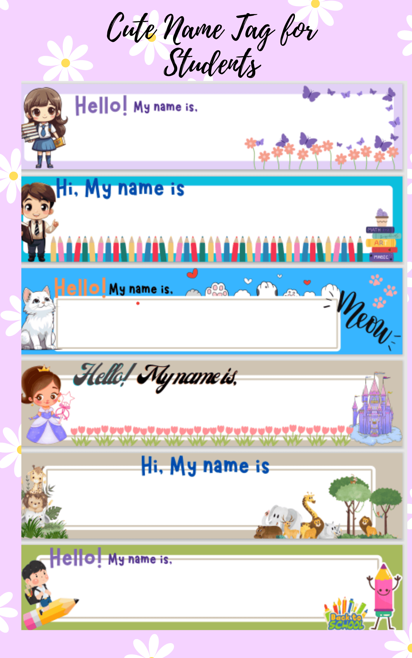 School Name Tags For Bags Personalised Kids Bag Tag School Bag Name