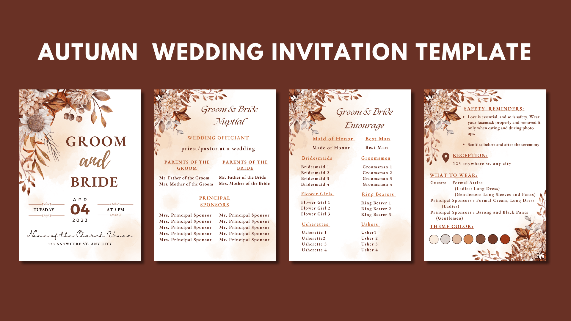 Wedding entourage invitation templates | Honestweddingadvice.com