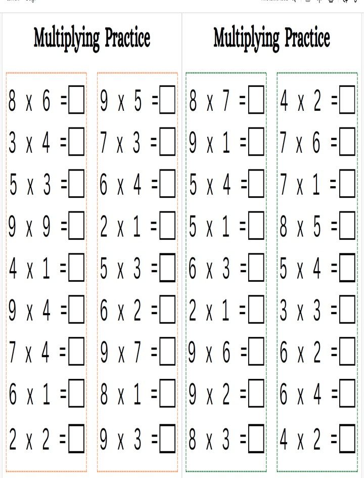 Grade 2 Worksheets Multiplication Multiplication Worksheets For 2nd