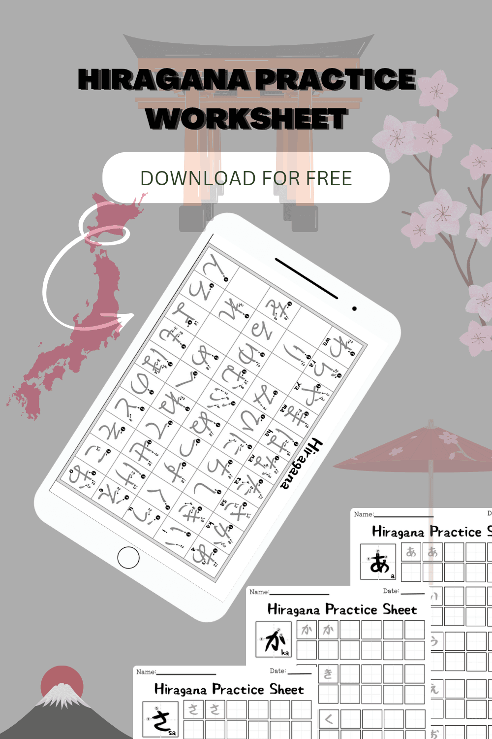 Hiragana And Katakana Practice Sheets