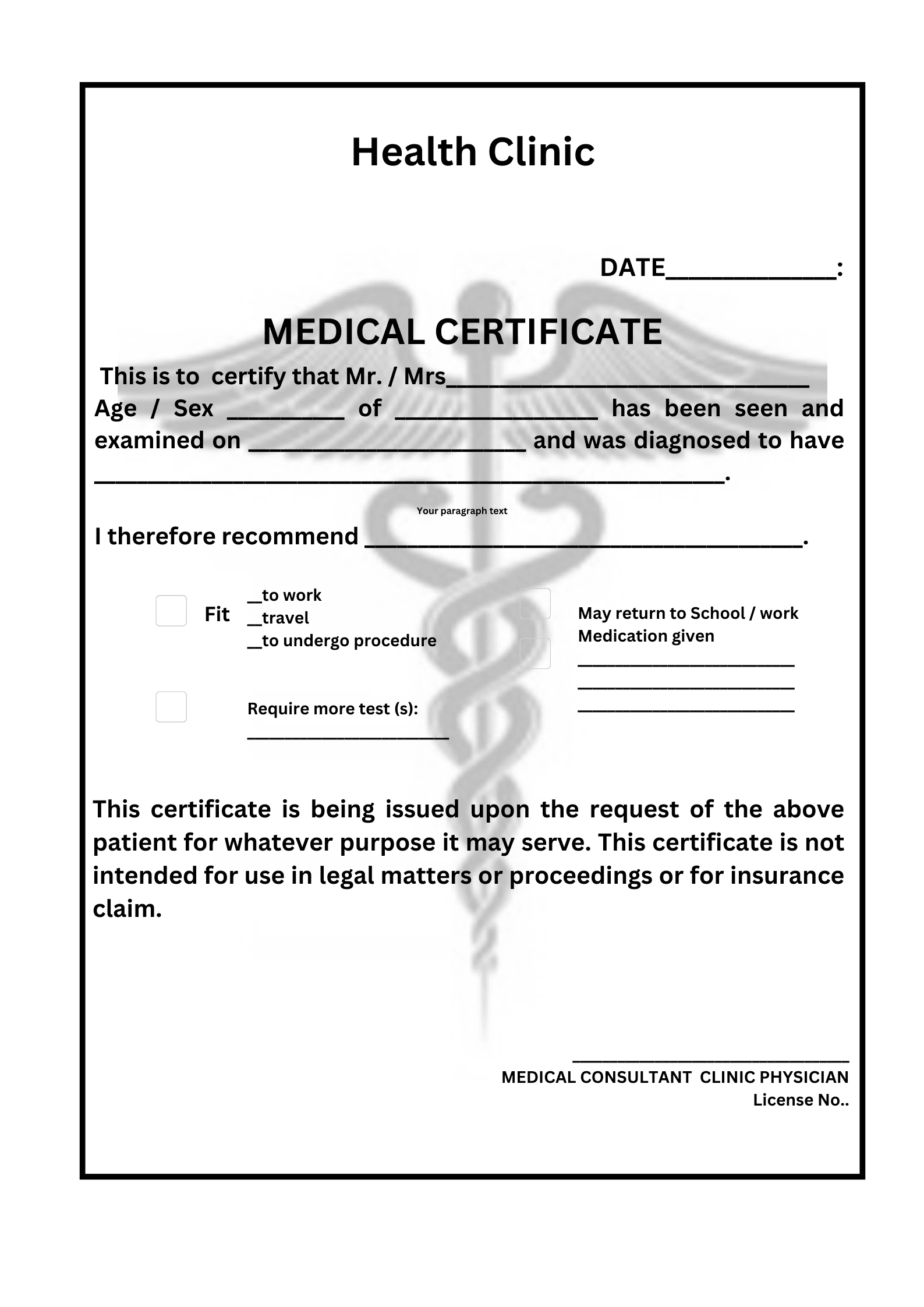 Sample Medical Certificate 21 Medical Certificate For Surgery Sample