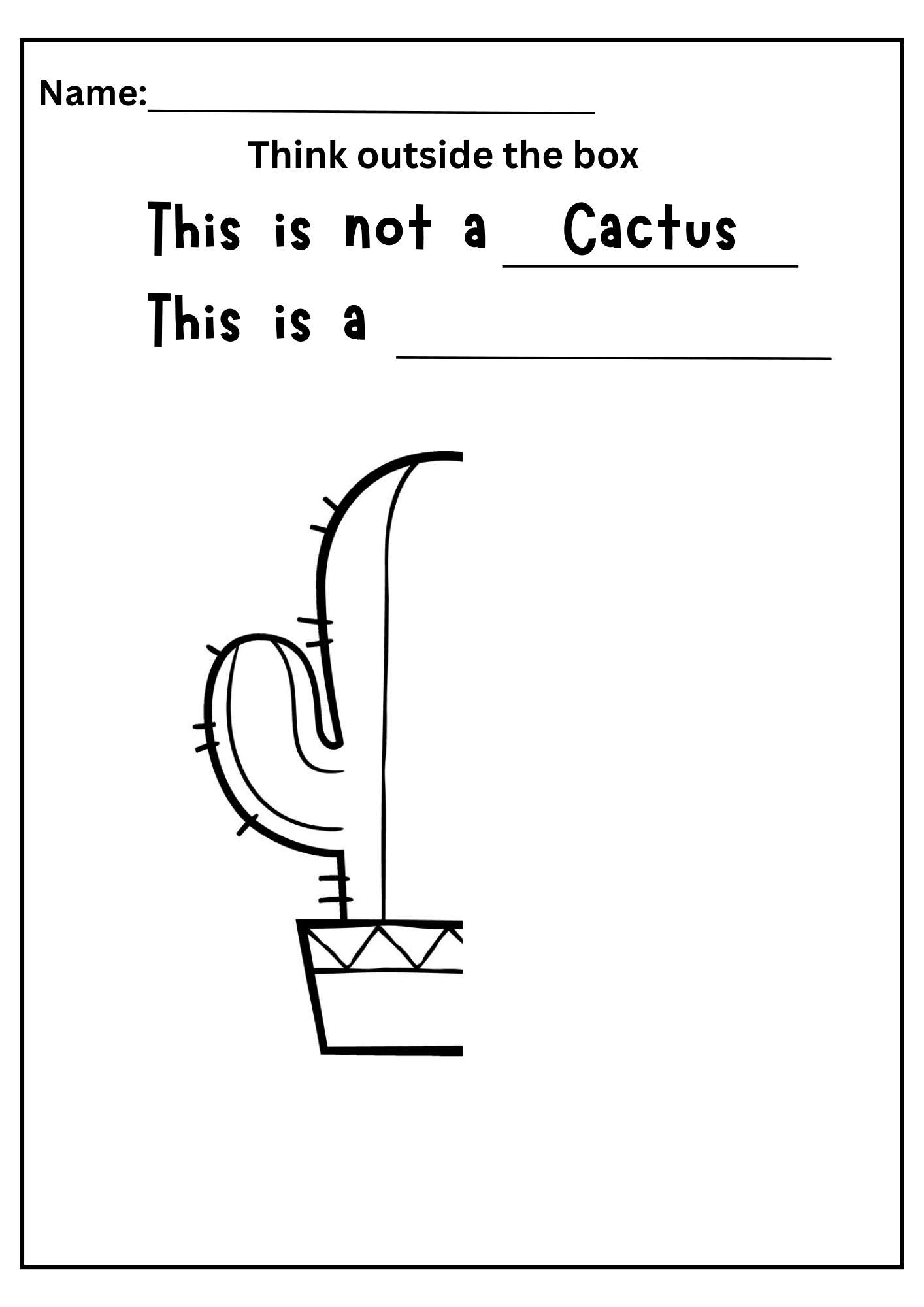 Outside The Box Worksheet