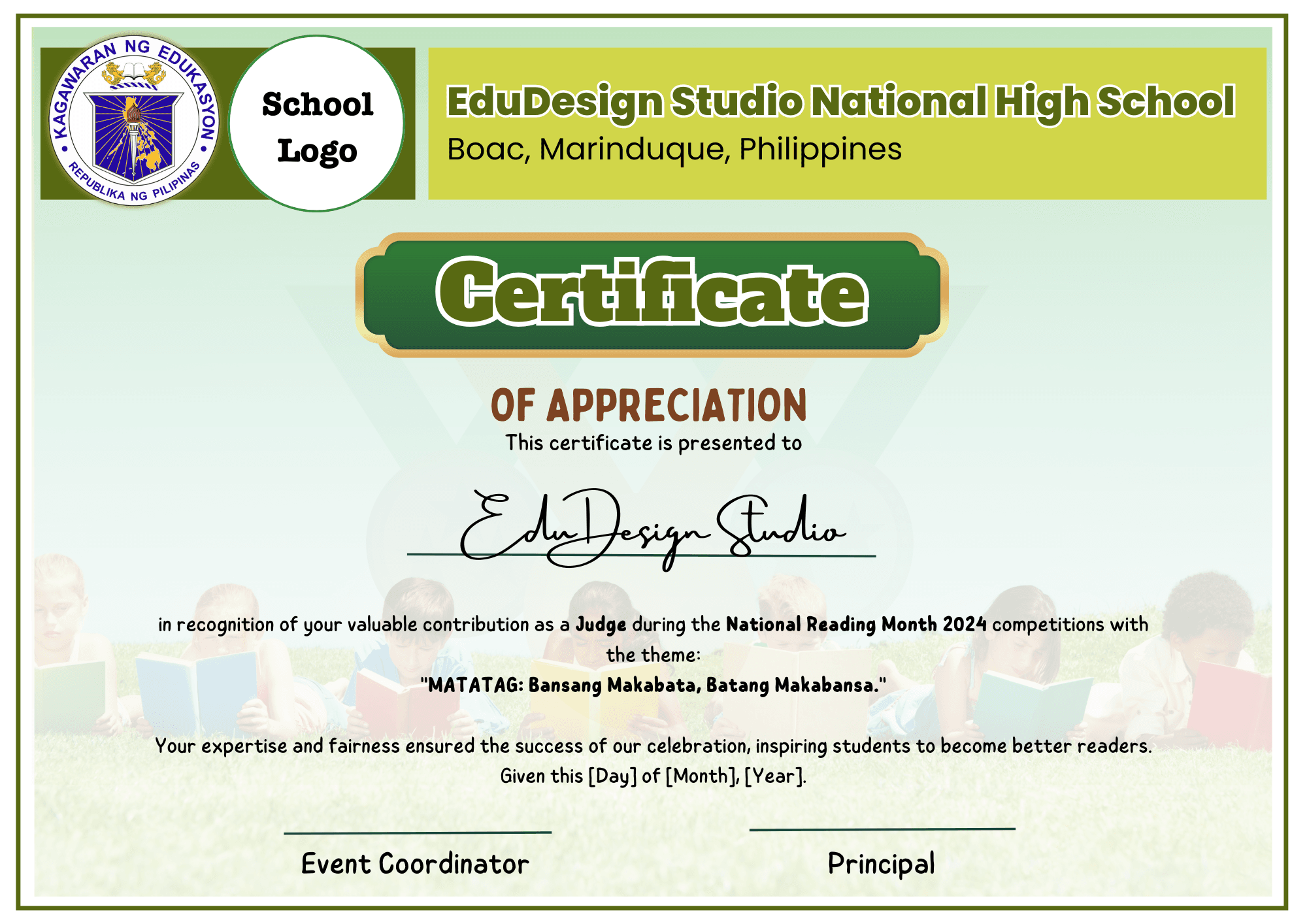 Araw Ng Pagbasa Logo Department Of Education | Bilang Pagsusulong At
