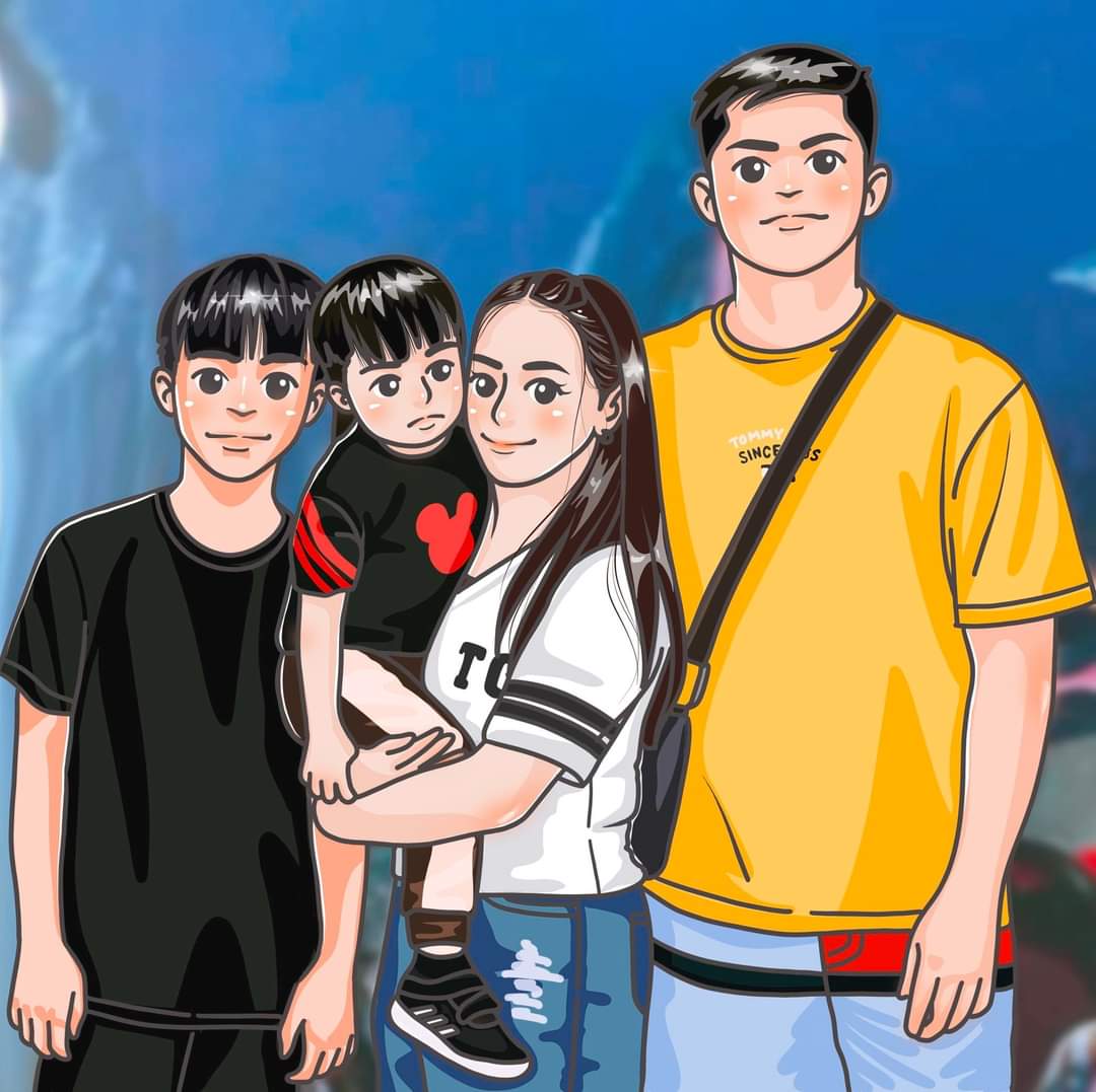 Digital Illustration (Line art, Faceless, Portrait, Cartoon Style ...