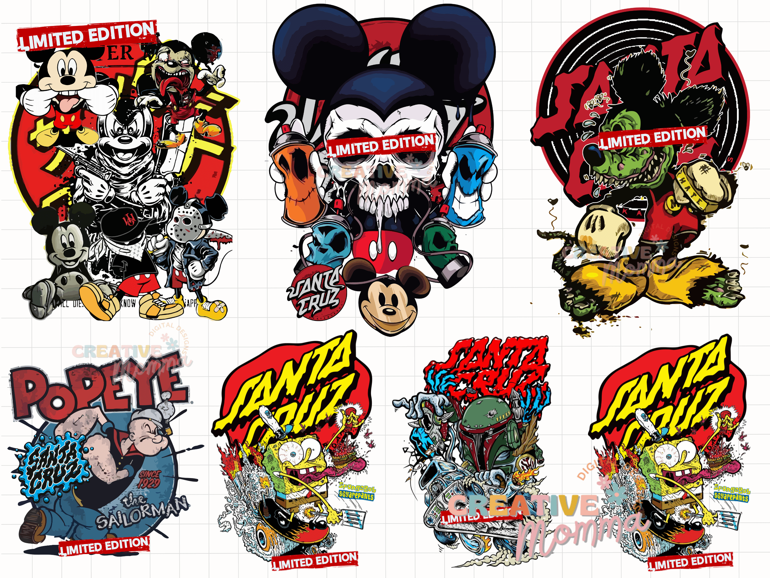 Popeye Zombie DBS Sticker 3D Edisi Ninja R. Detailing = Vinyl Cut