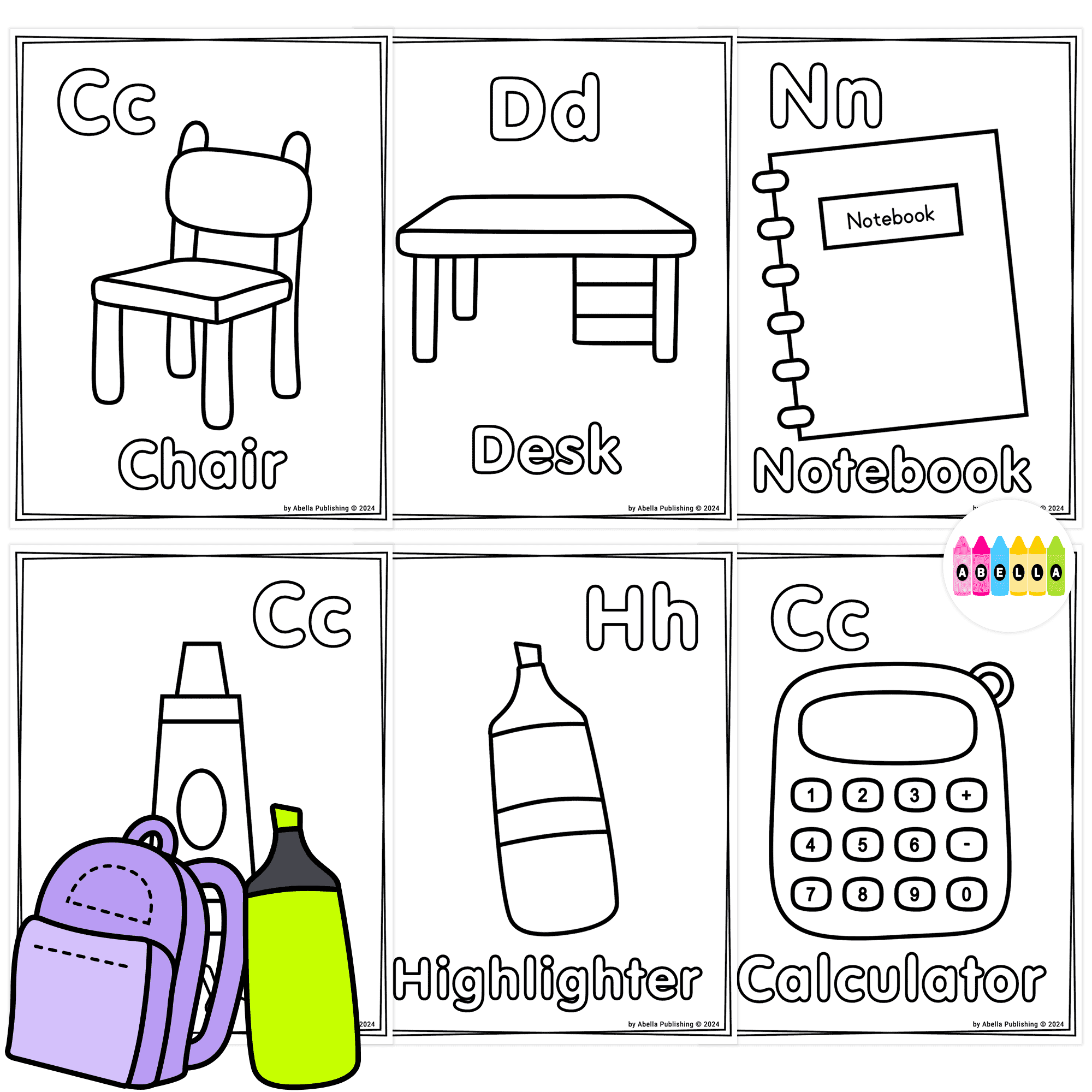Classroom Objects Coloring Pages For Kids [2025]