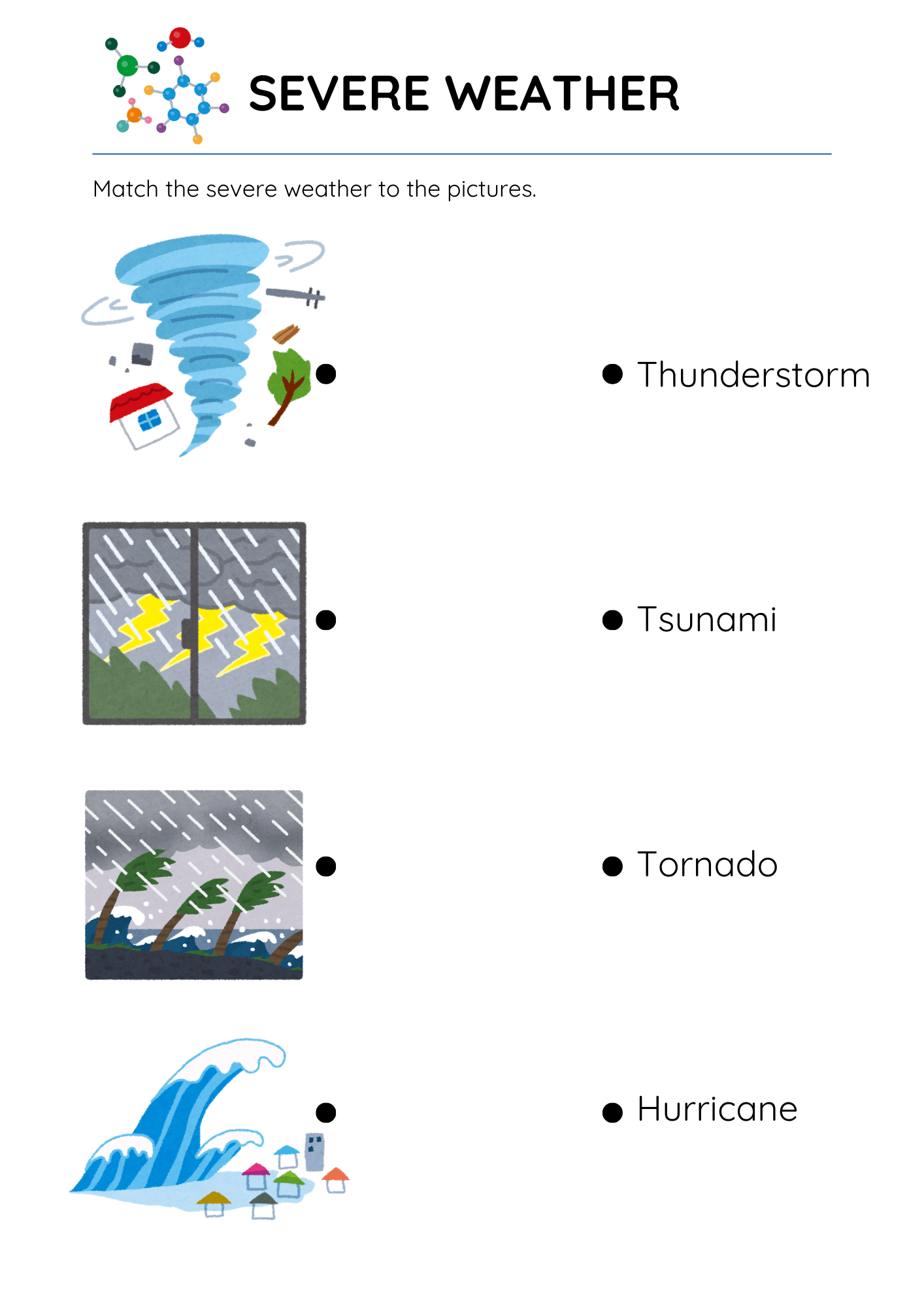 Severe Weather Worksheet