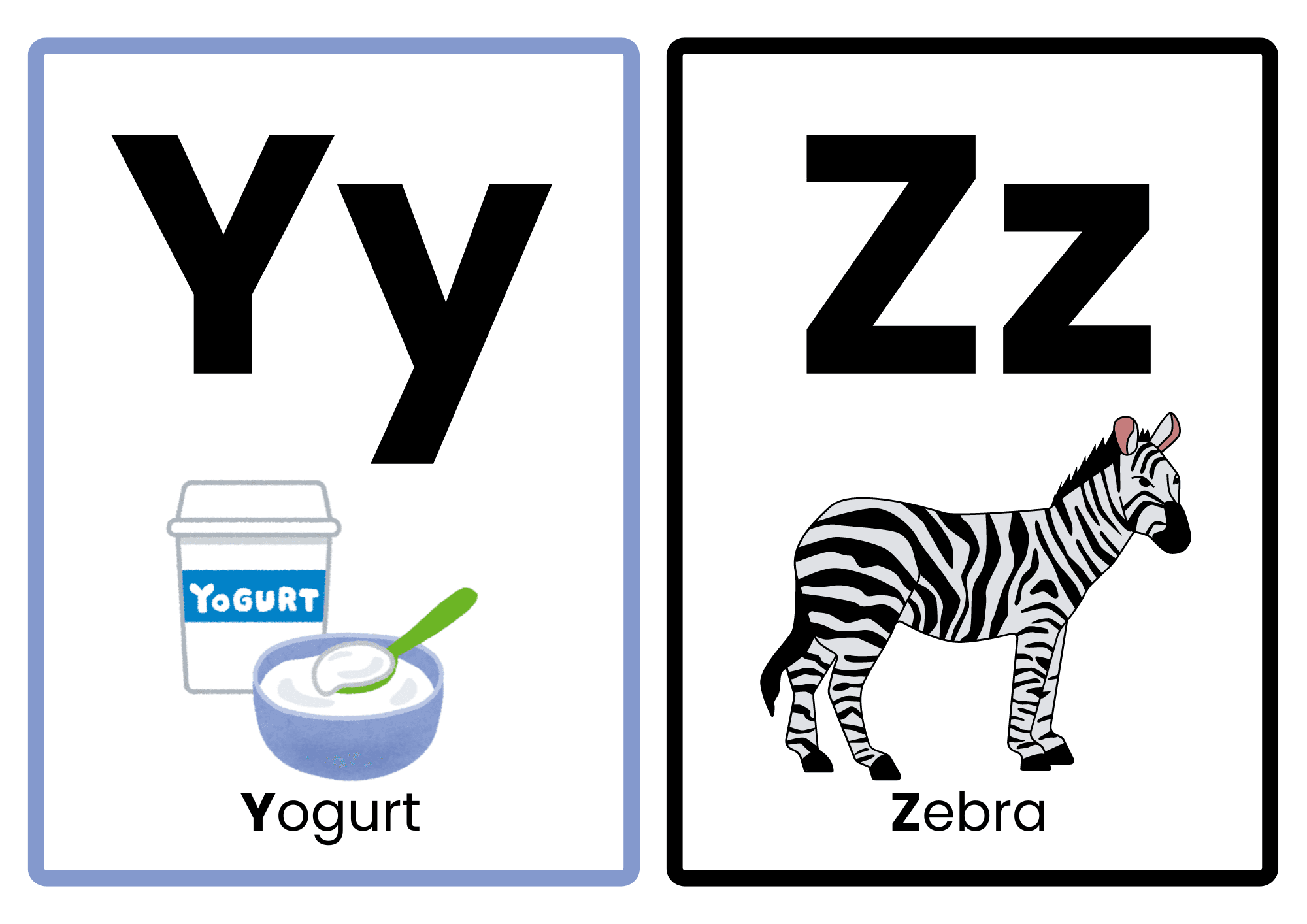 Z Is For Zebra Letter Z Coloring Page Abc Flashcards