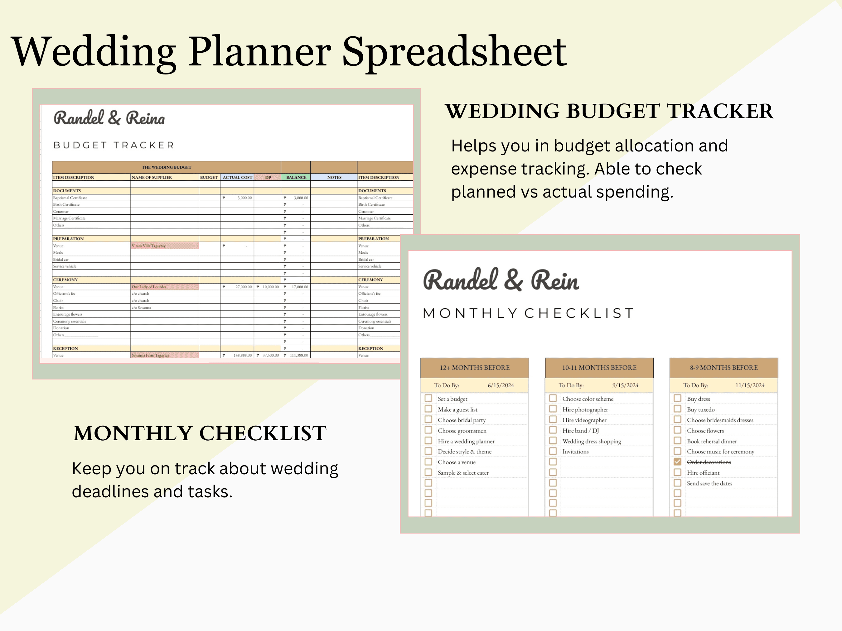 Printable Wedding Budget Spreadsheet Ultimate Purchases Wedding