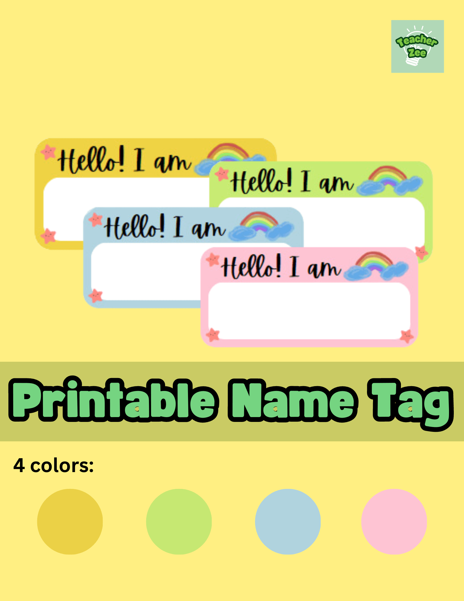 Printable Name Tags For Teachers Printable Teacher Appreciation Easter
