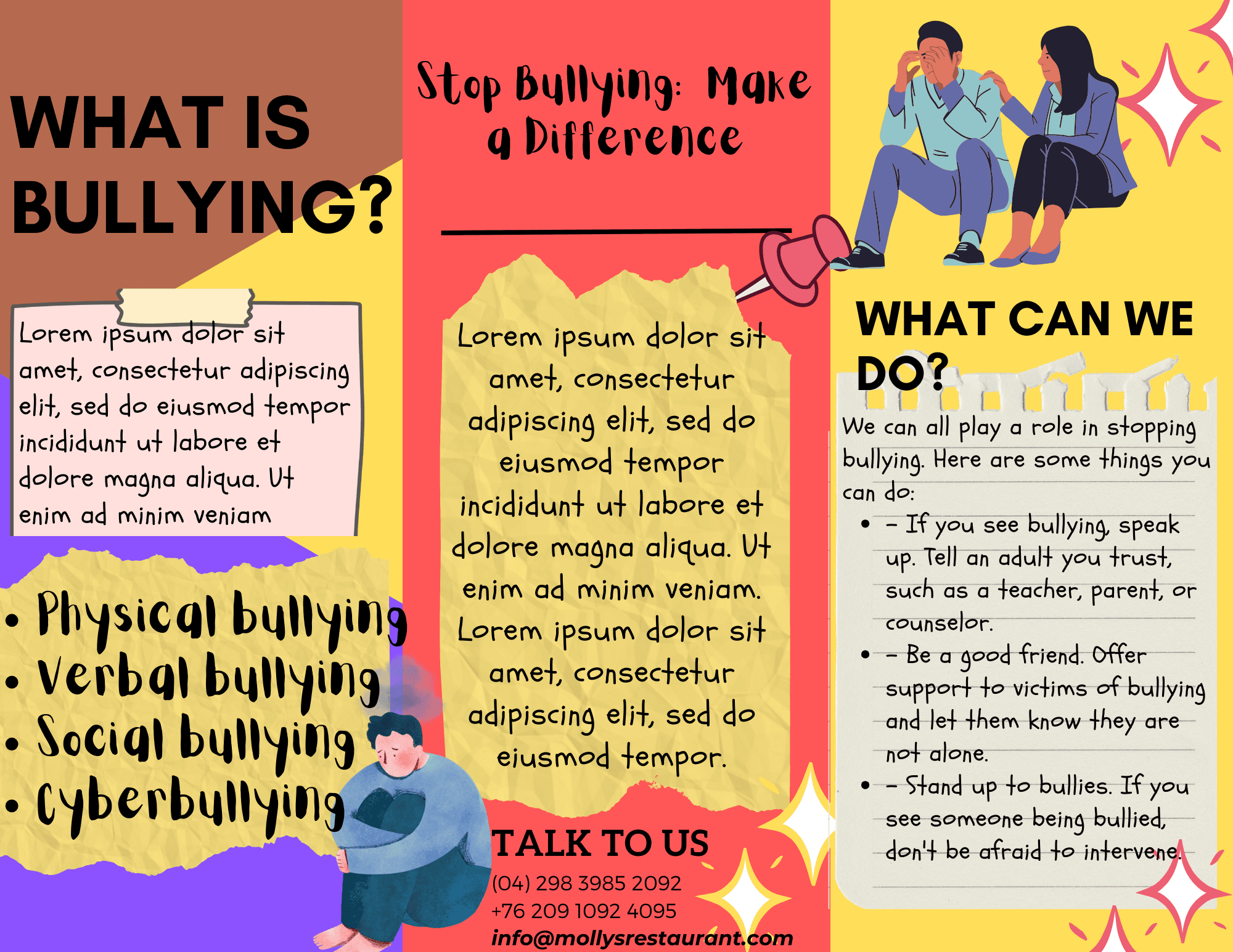 Bullying Pamphlets Anti Bullying Posters | Poster Template