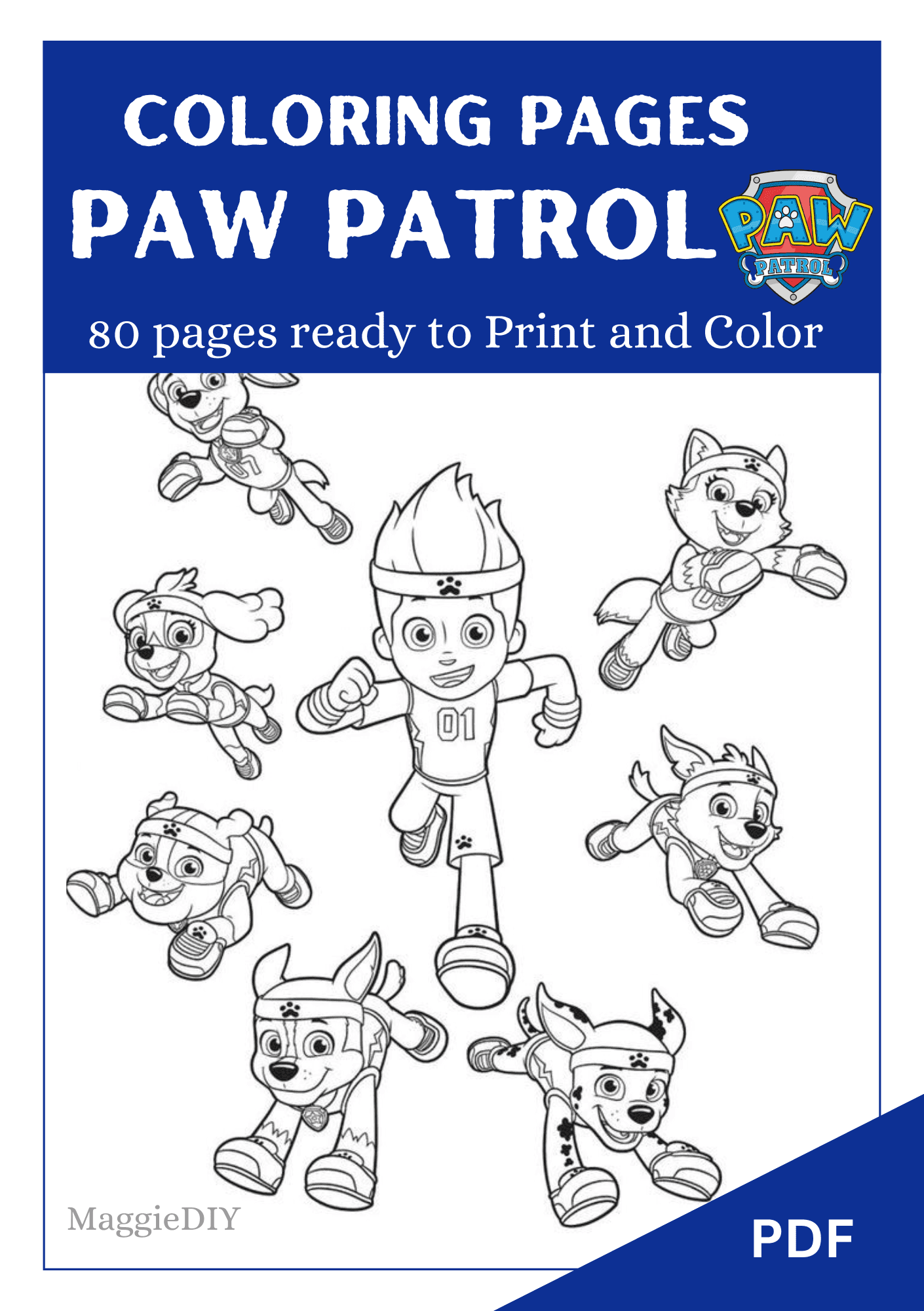 Paw Patrol Color Then Print Paw Patrol Coloring Pages Paw Patrol