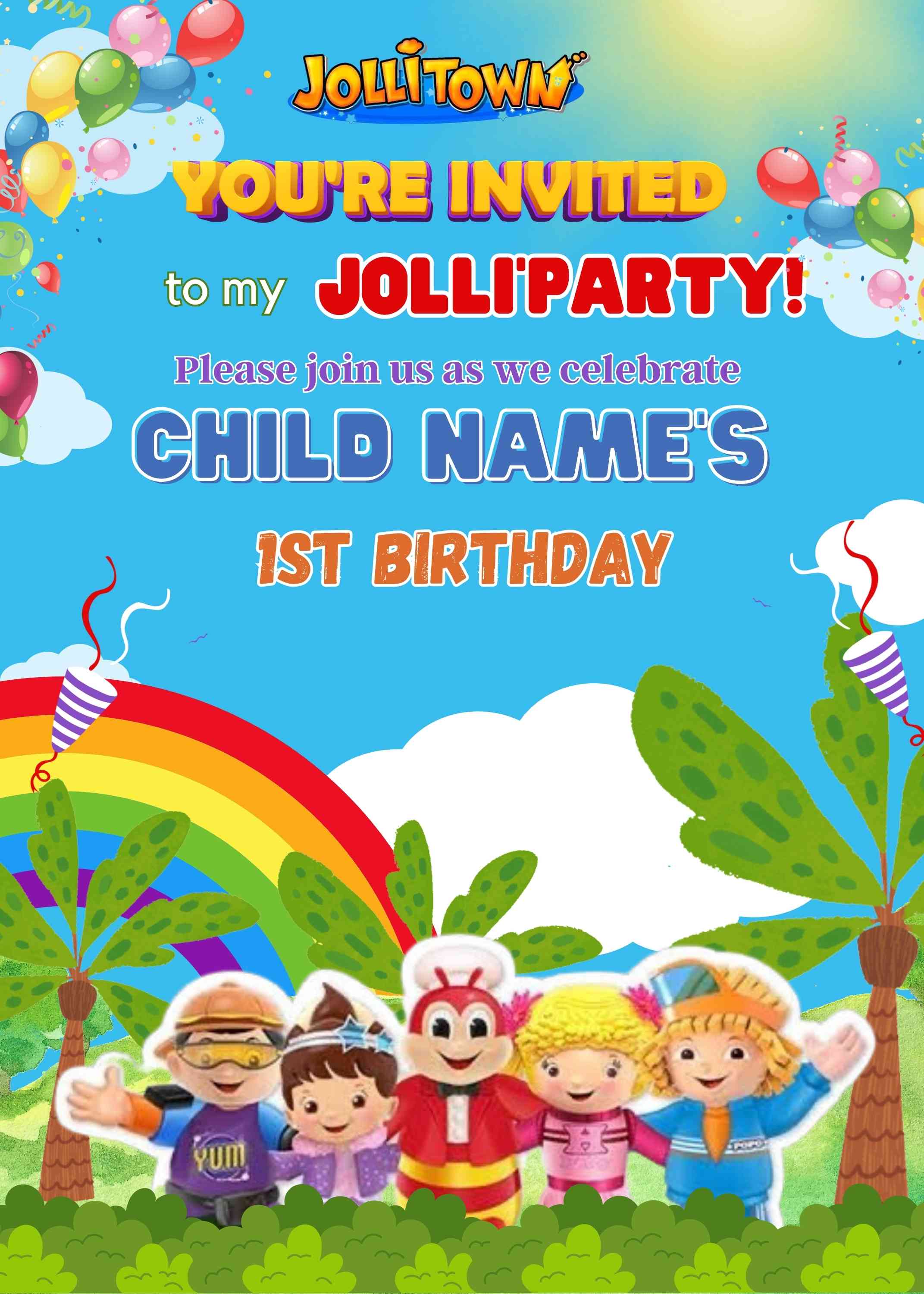 Jollitown Invitation Jollibee's New Party Theme JOLLIRACE | My