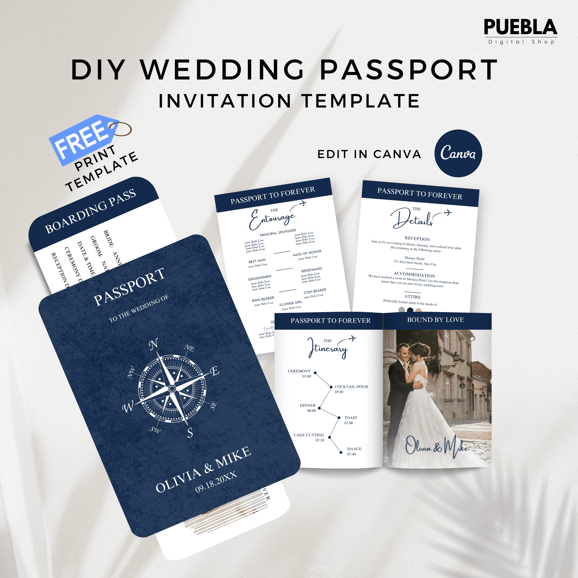 Diy Passport Invitations Template Wedding Passport Invitation Card