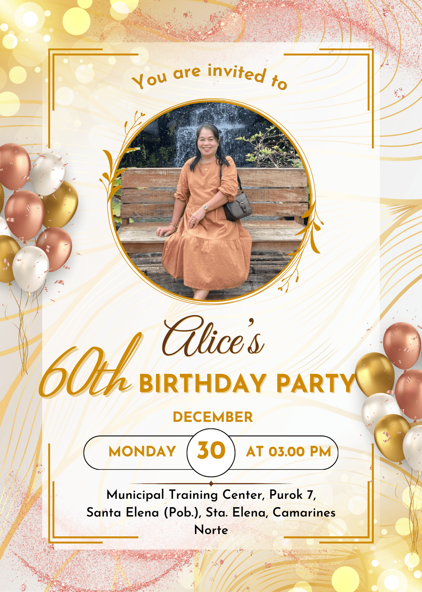 60th Birthday Program Template