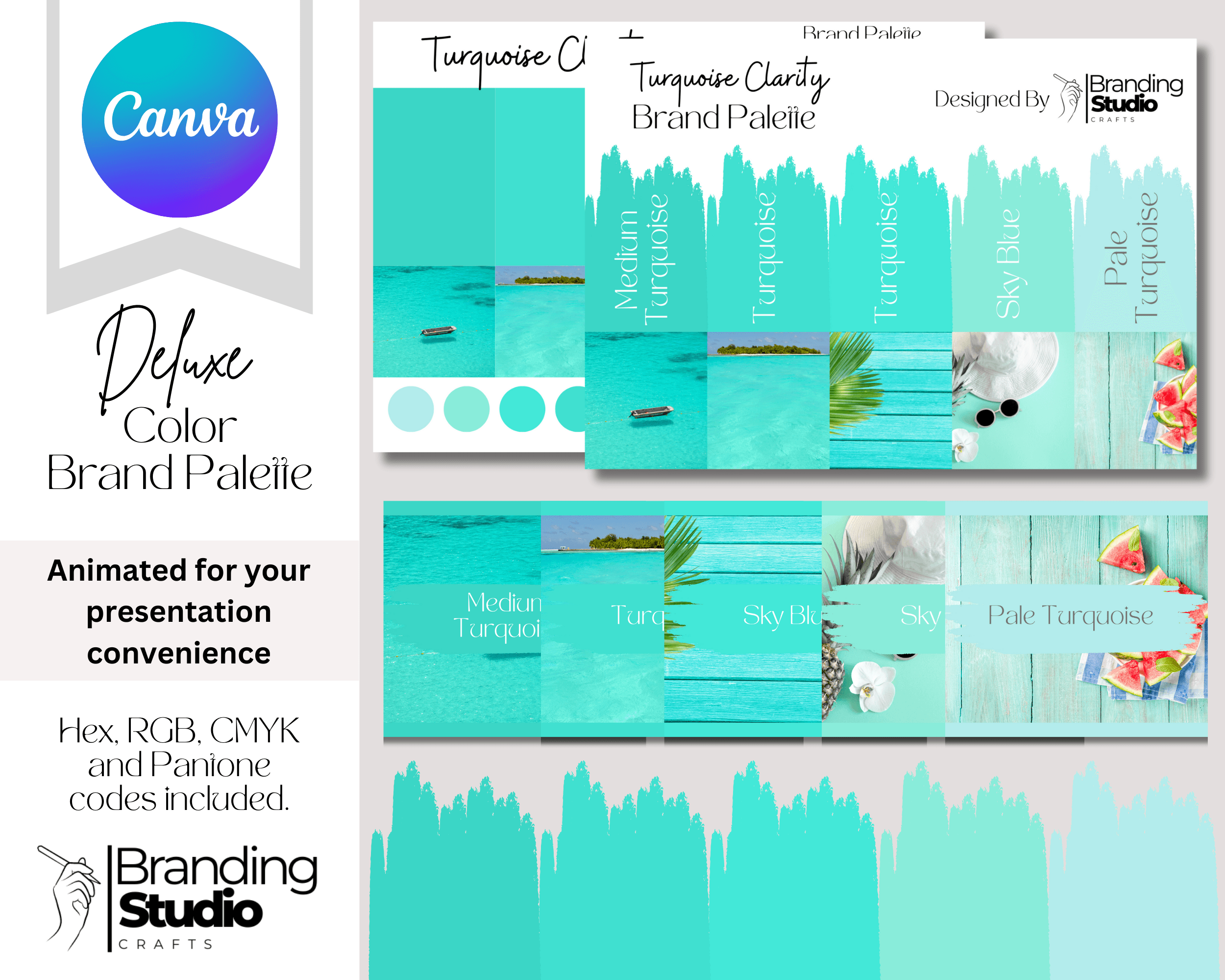 Turquoise Color Palette Canva