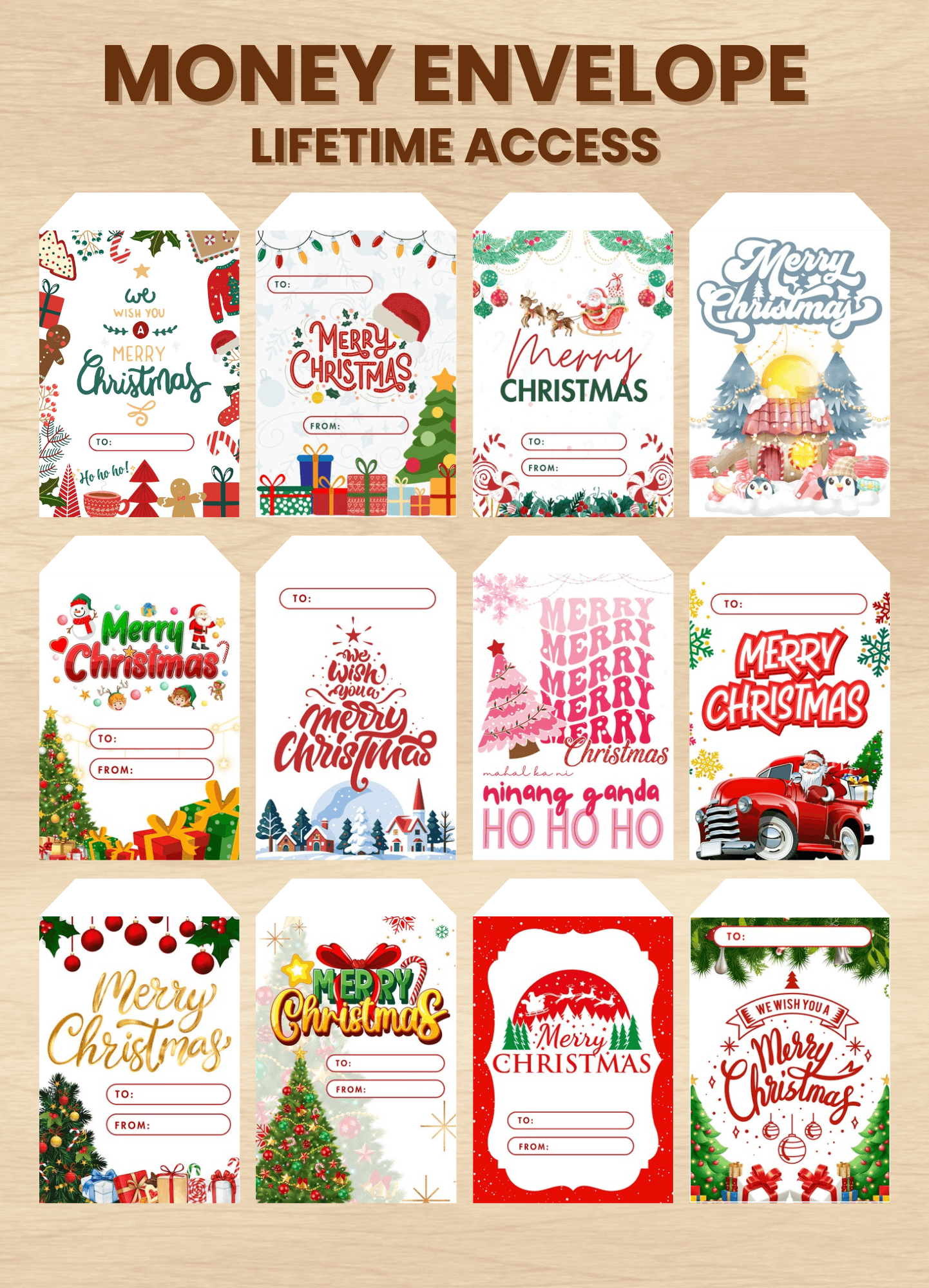 Gift Envelopes Printable Quote Design Vertical Cash Envelopes