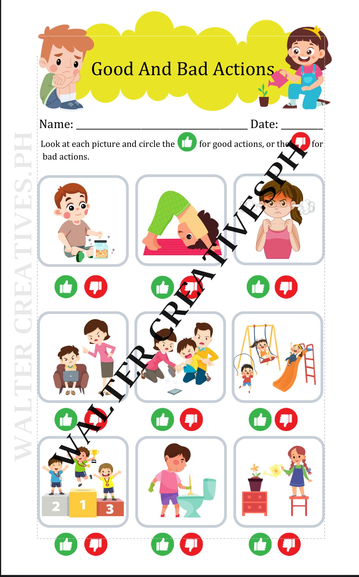 Good And Bad Manners Worksheets