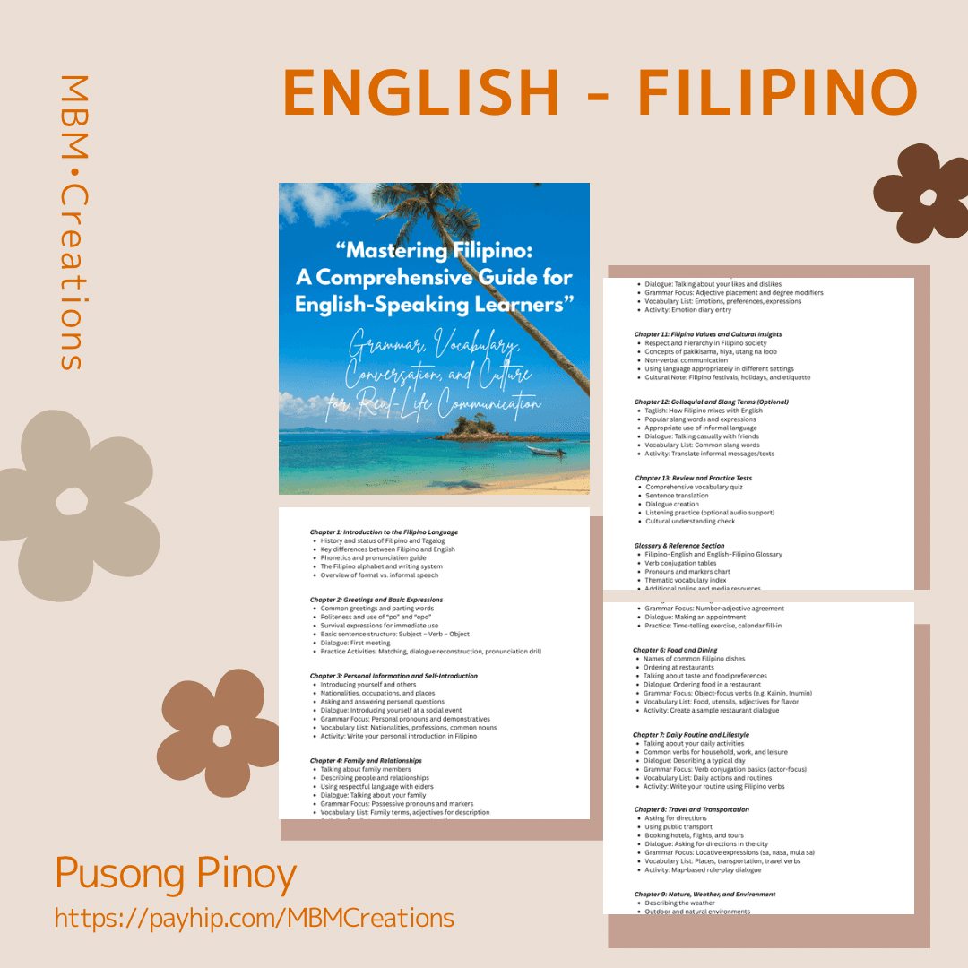 introduce yourself sample tagalog