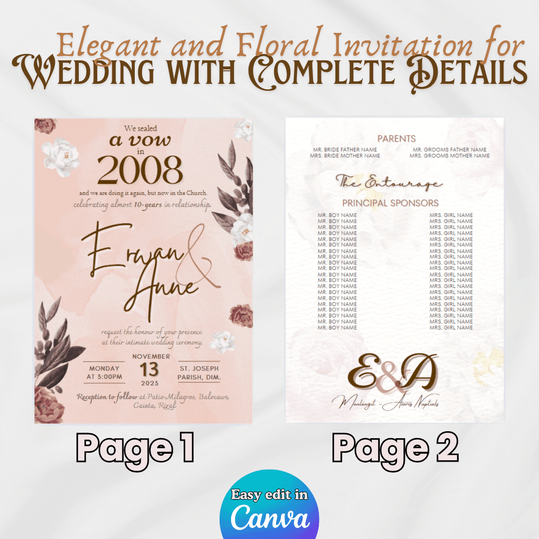 Wedding Invitation Wording Entourage Jay & Ram Wedding Invitation