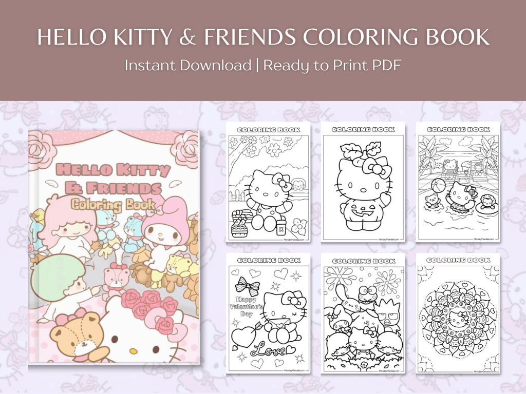 Hello Kitty Printable Coloring Book Hello Kitty Coloring Pages For