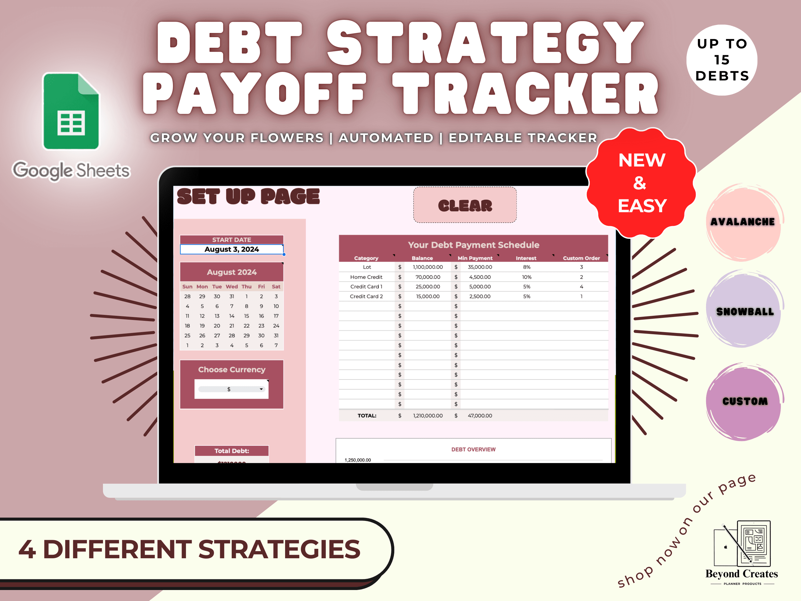 Debt Payoff Worksheet Pdf Debt Overview Finance Tracker Template: