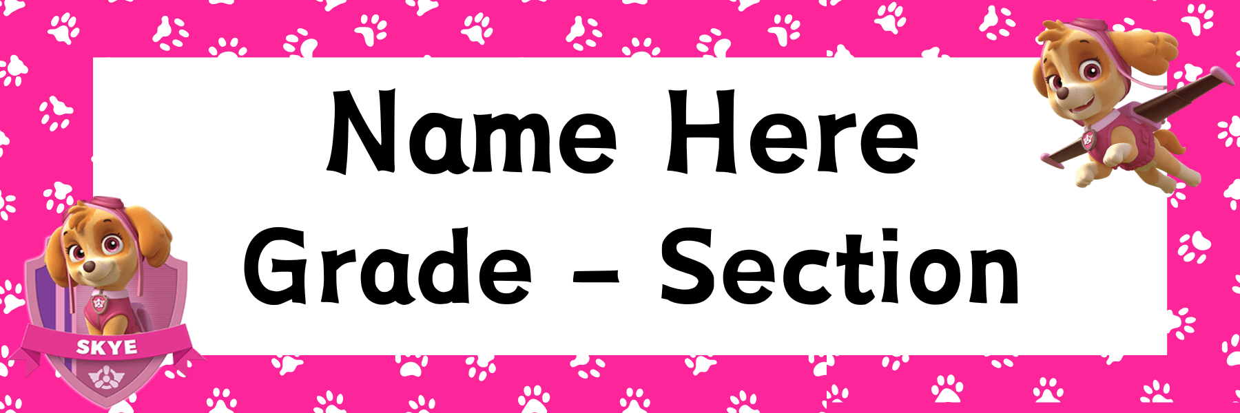 Paw Patrol Label Templete Editable Paw Patrol Sky Chip Bag Design