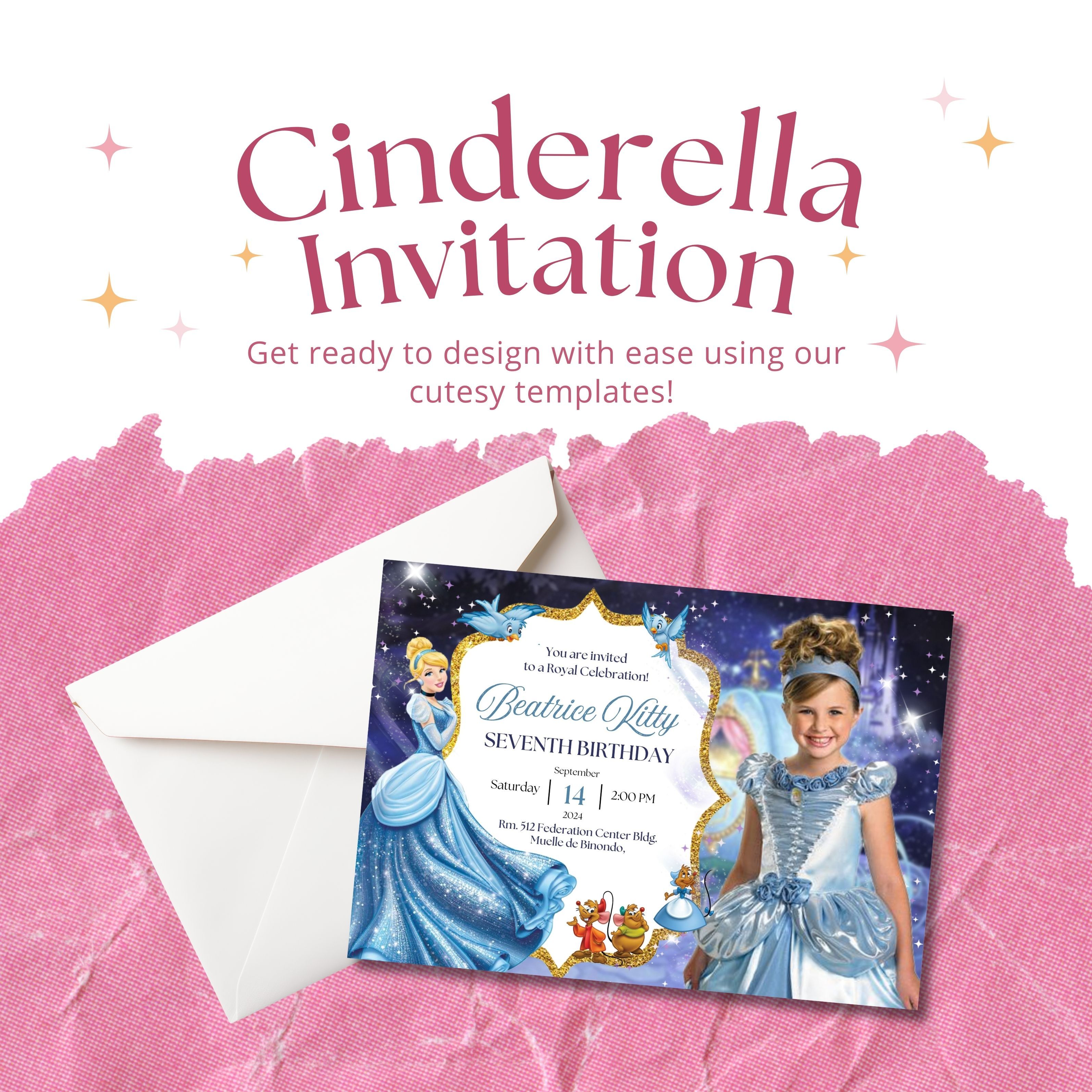 Cinderella Printable Birthday Template