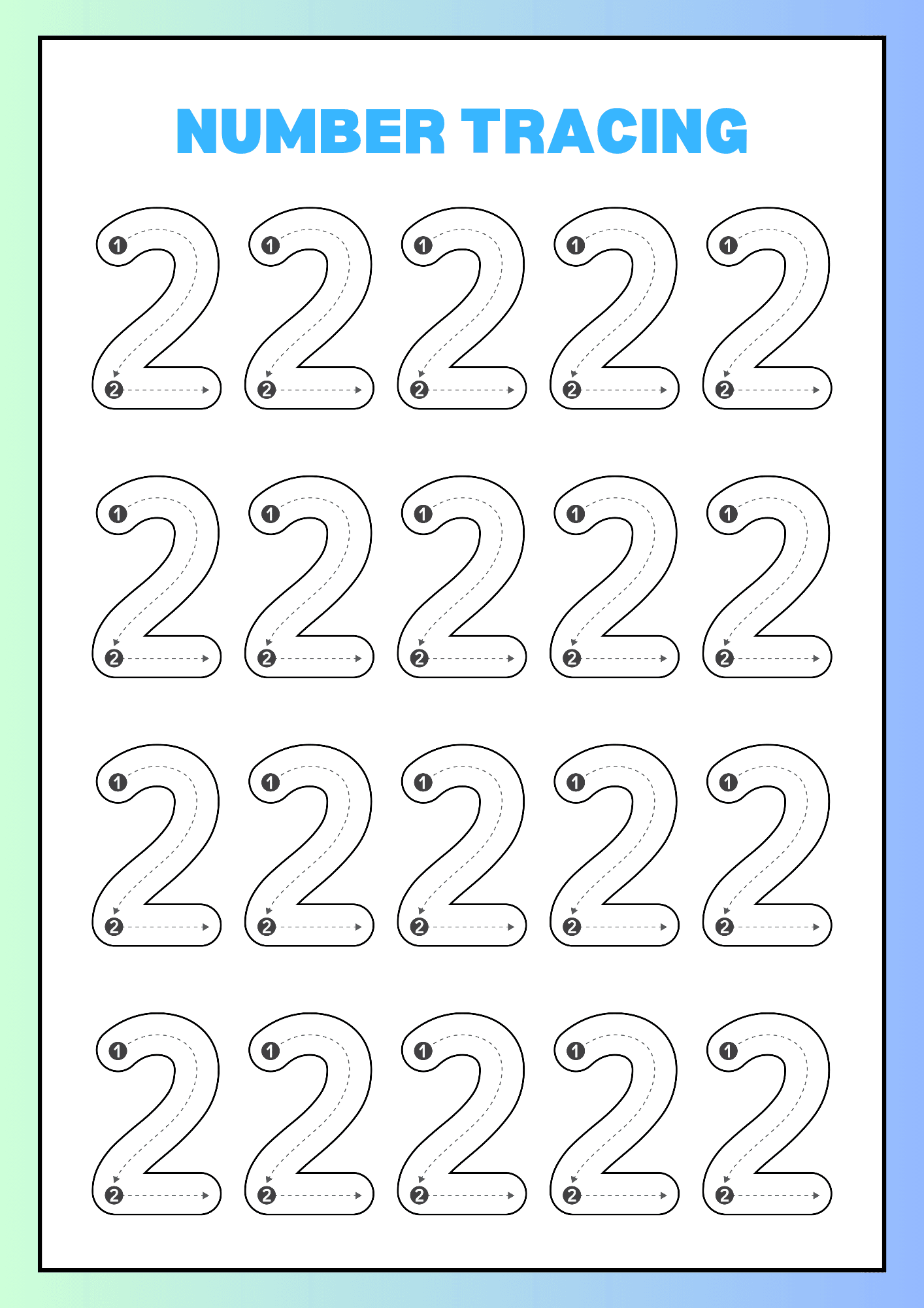 Tracing Numbers Worksheets