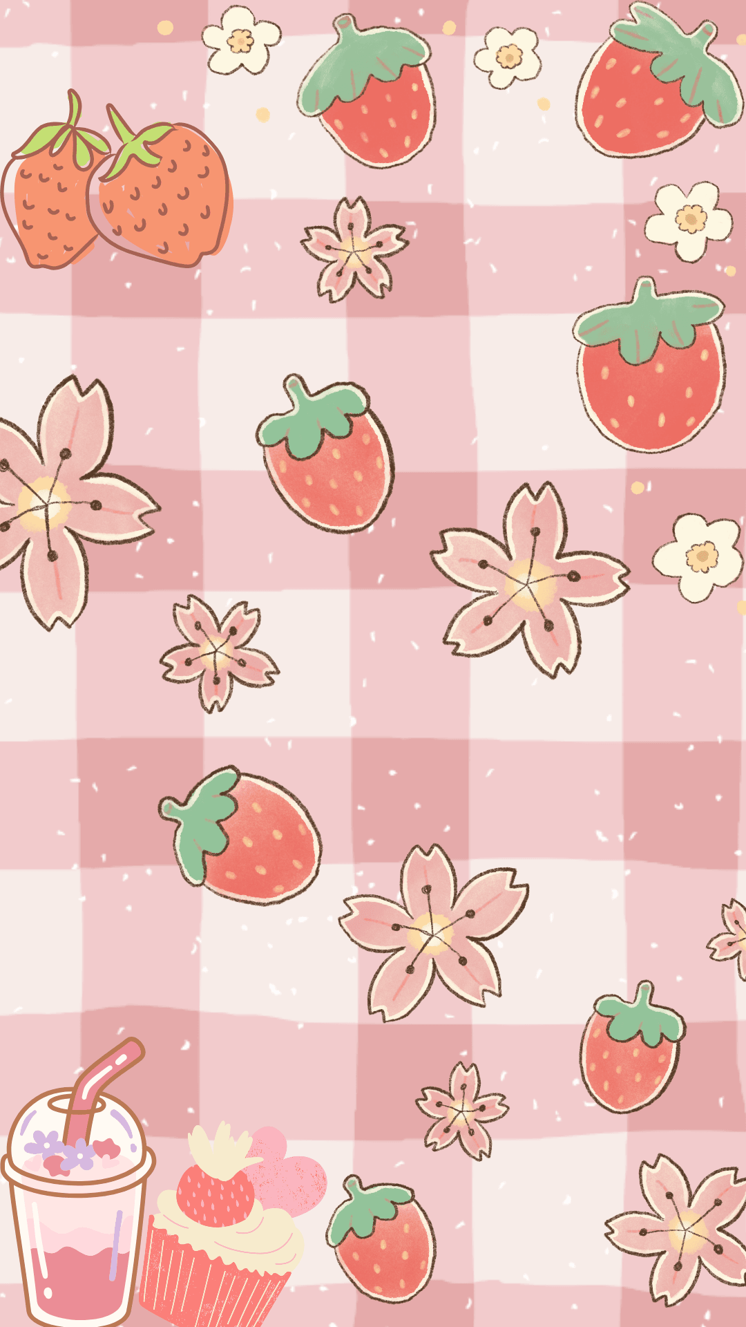 Strawberry Background Aesthetic Phone - Infoupdate.org