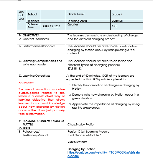 Deped Detailed Lesson Plan Format - Infoupdate.org