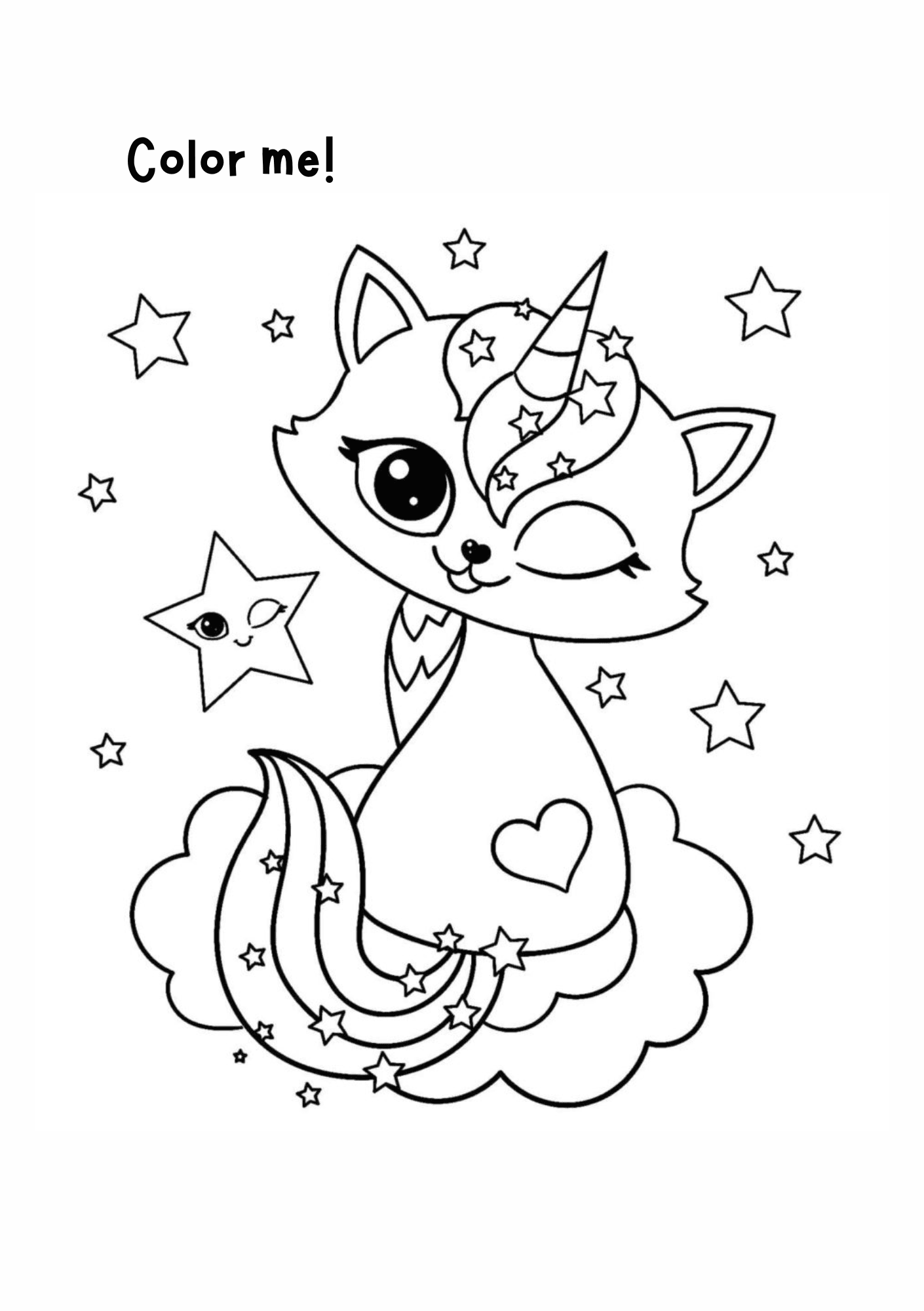 71231 uni kitty coloring pages