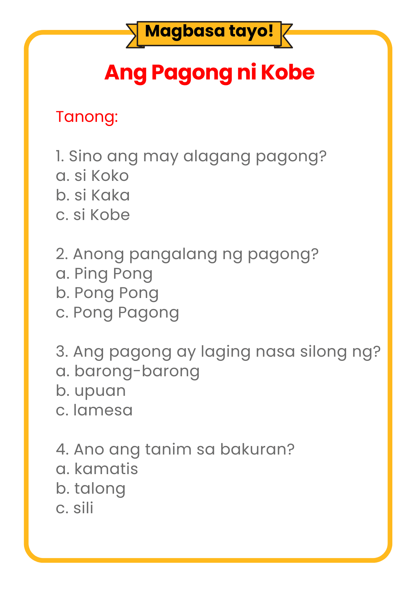 Maikling Kwentong Pambata Worksheet Maikling Kwentong