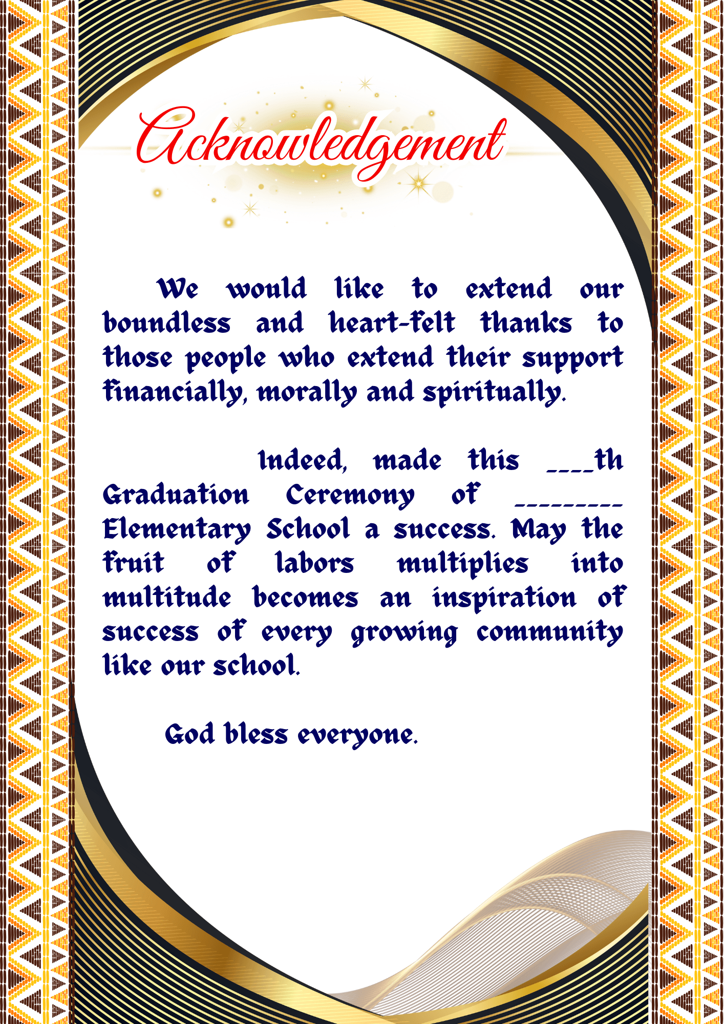 Kindergarten Graduation Program Sample Kindergarten Graduation