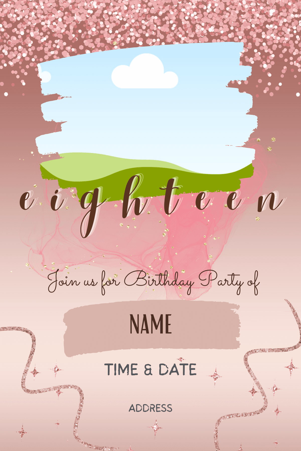 Debut Invitation Background