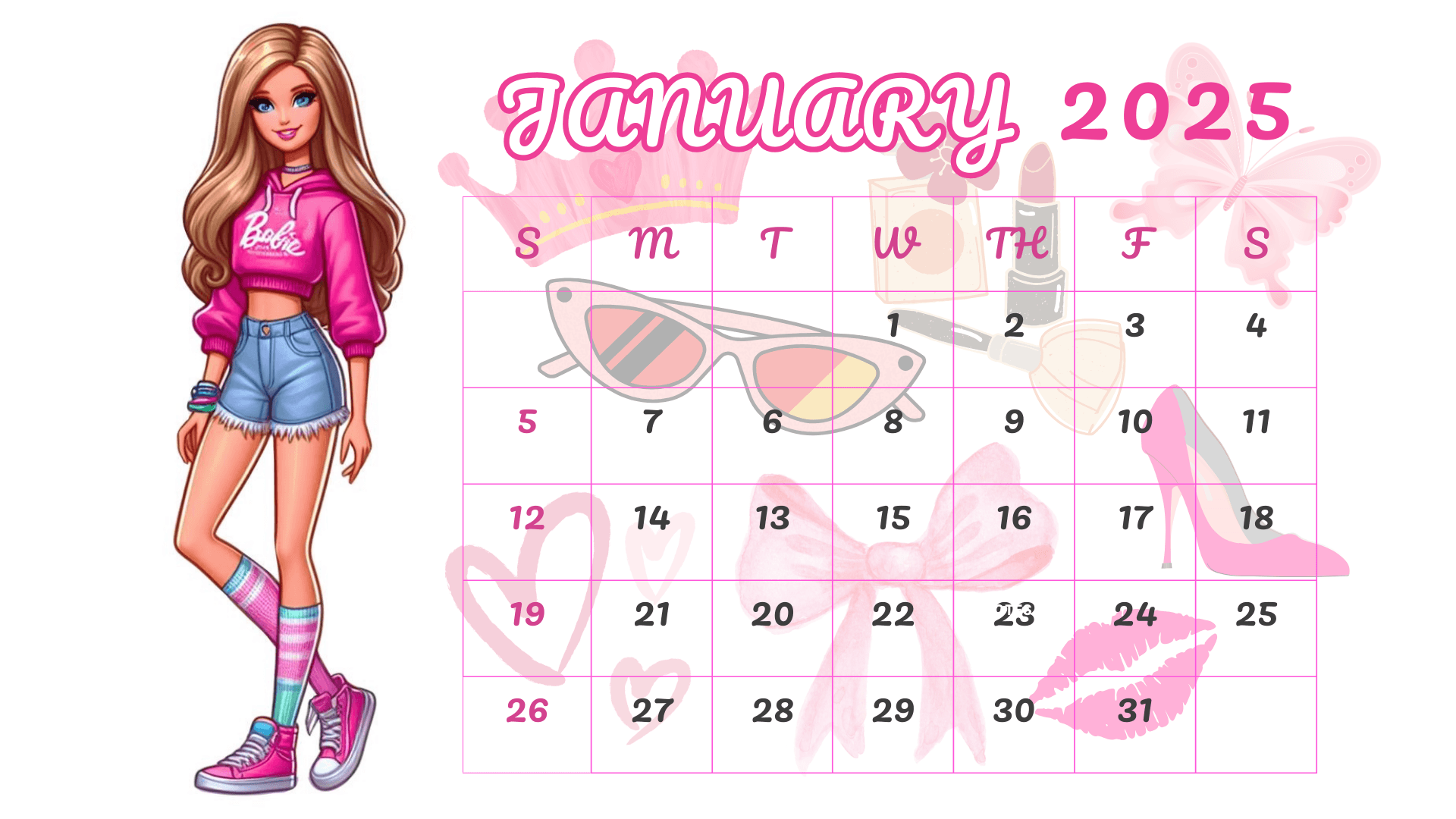 Barbie Blank Calendar 2014 NEW GUEST ANNOUNCEMENT! Steel City Con Is