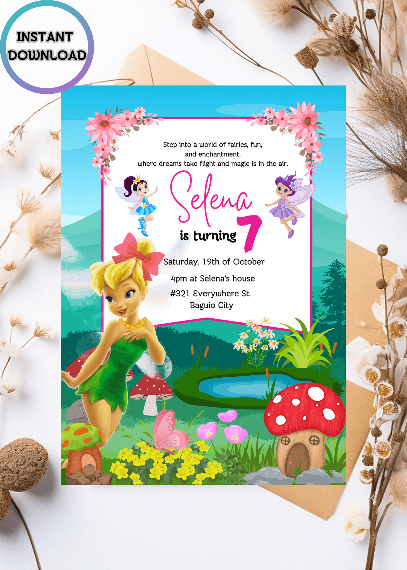 Neverland Tinkerbell Invitation Wordings Peter Pan And Wendy Disney