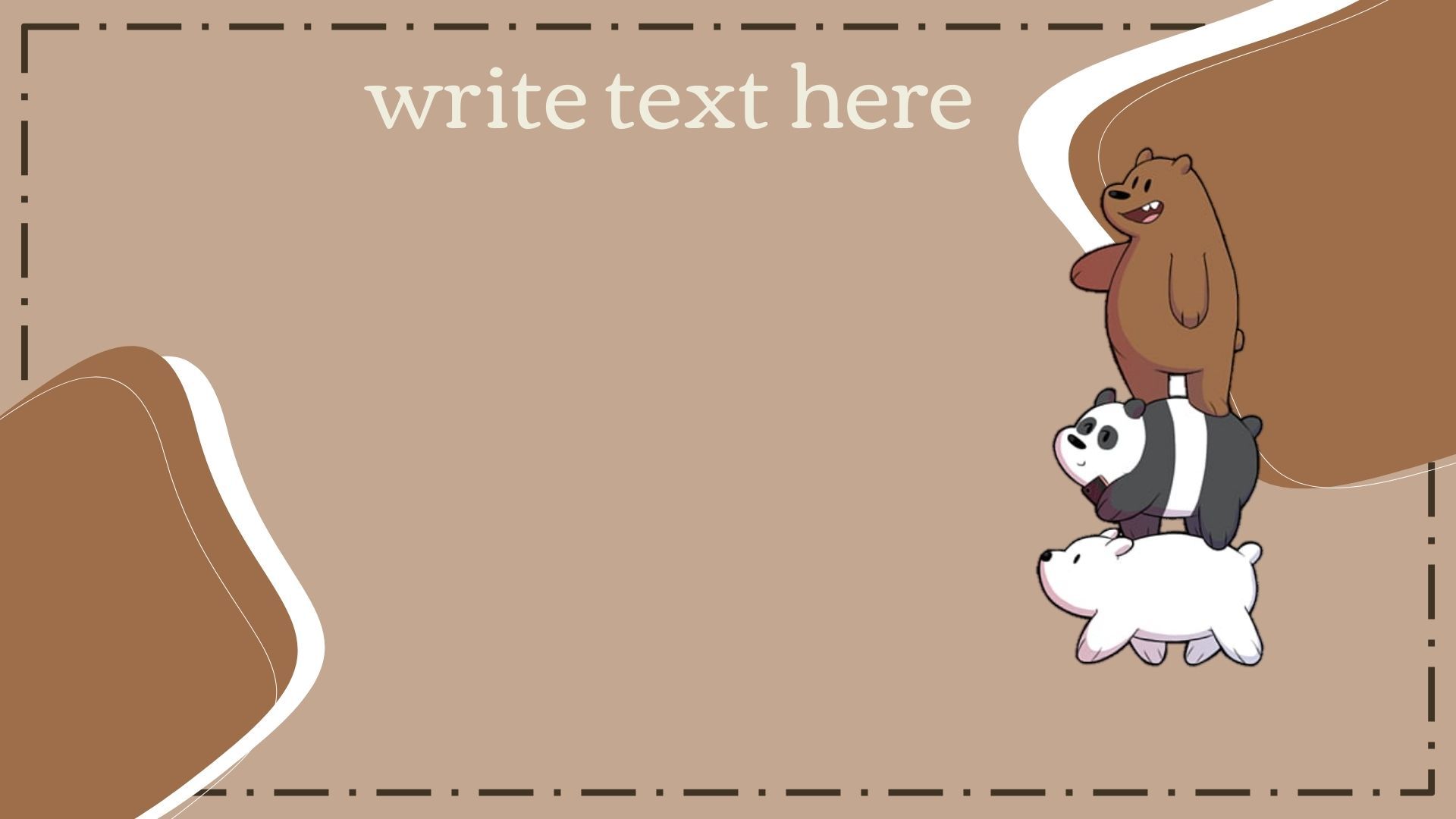 Cartoon Bear Powerpoint Is We Bare Bear PowerPoint Template By