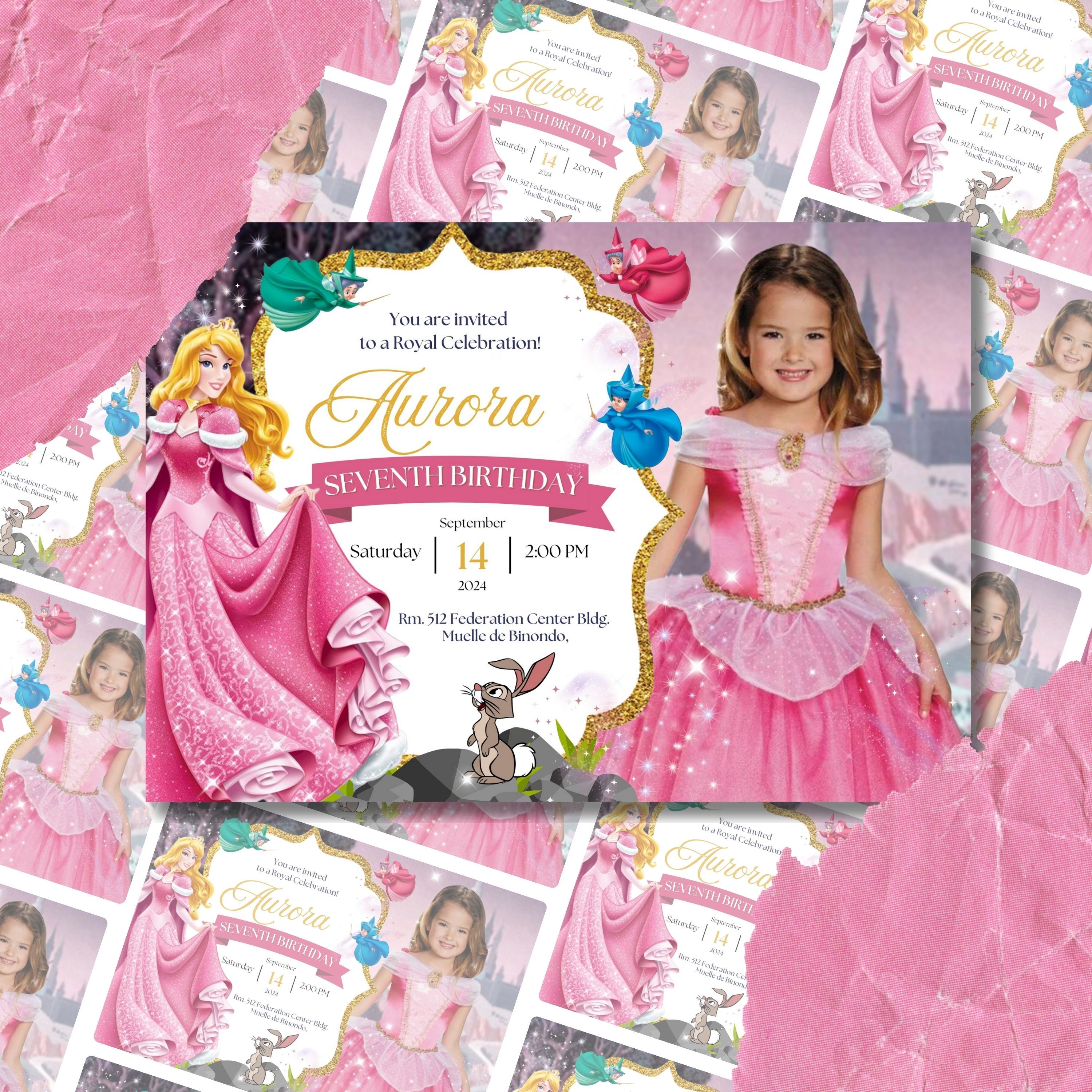 Beauty Disney Princess Invitations
