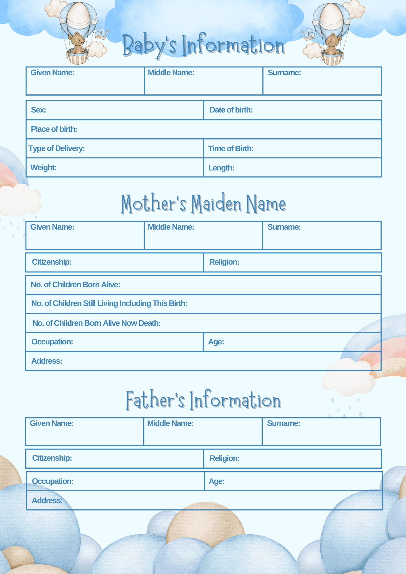 Baby Picture Description Template - Infoupdate.org