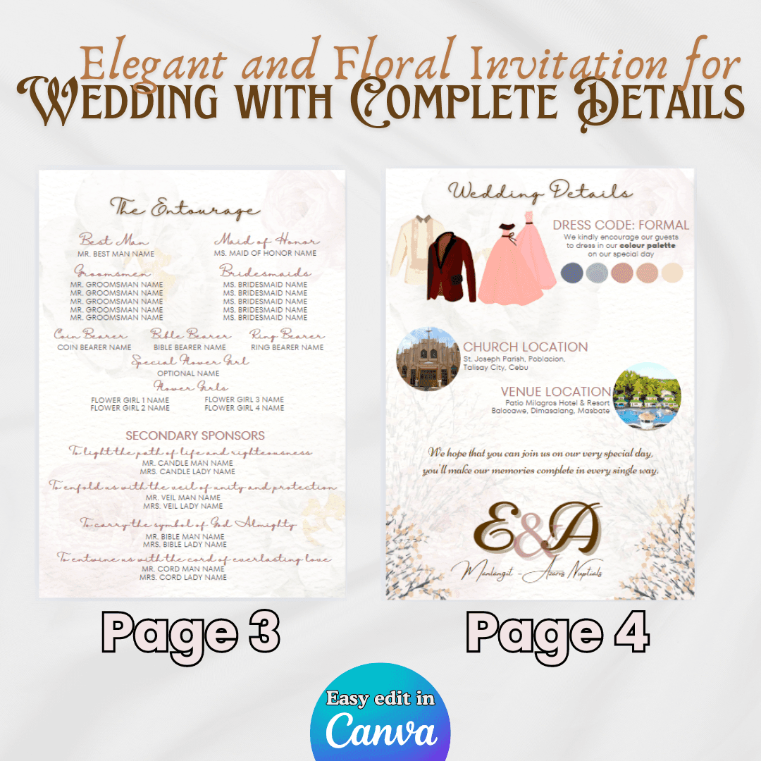 Wedding Invitation Wording Entourage Jay & Ram Wedding Invitation