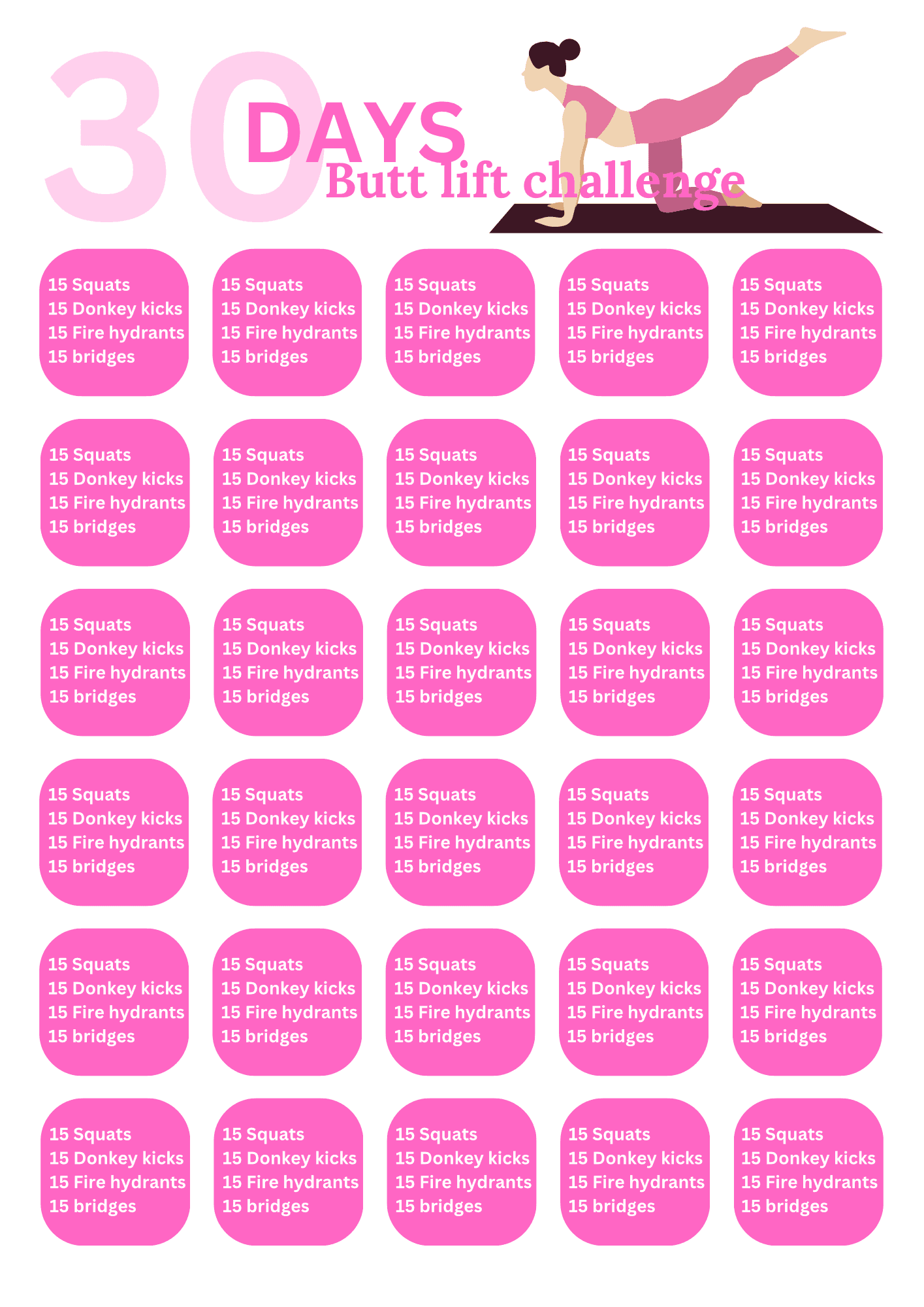 30 Day Butt Challenge