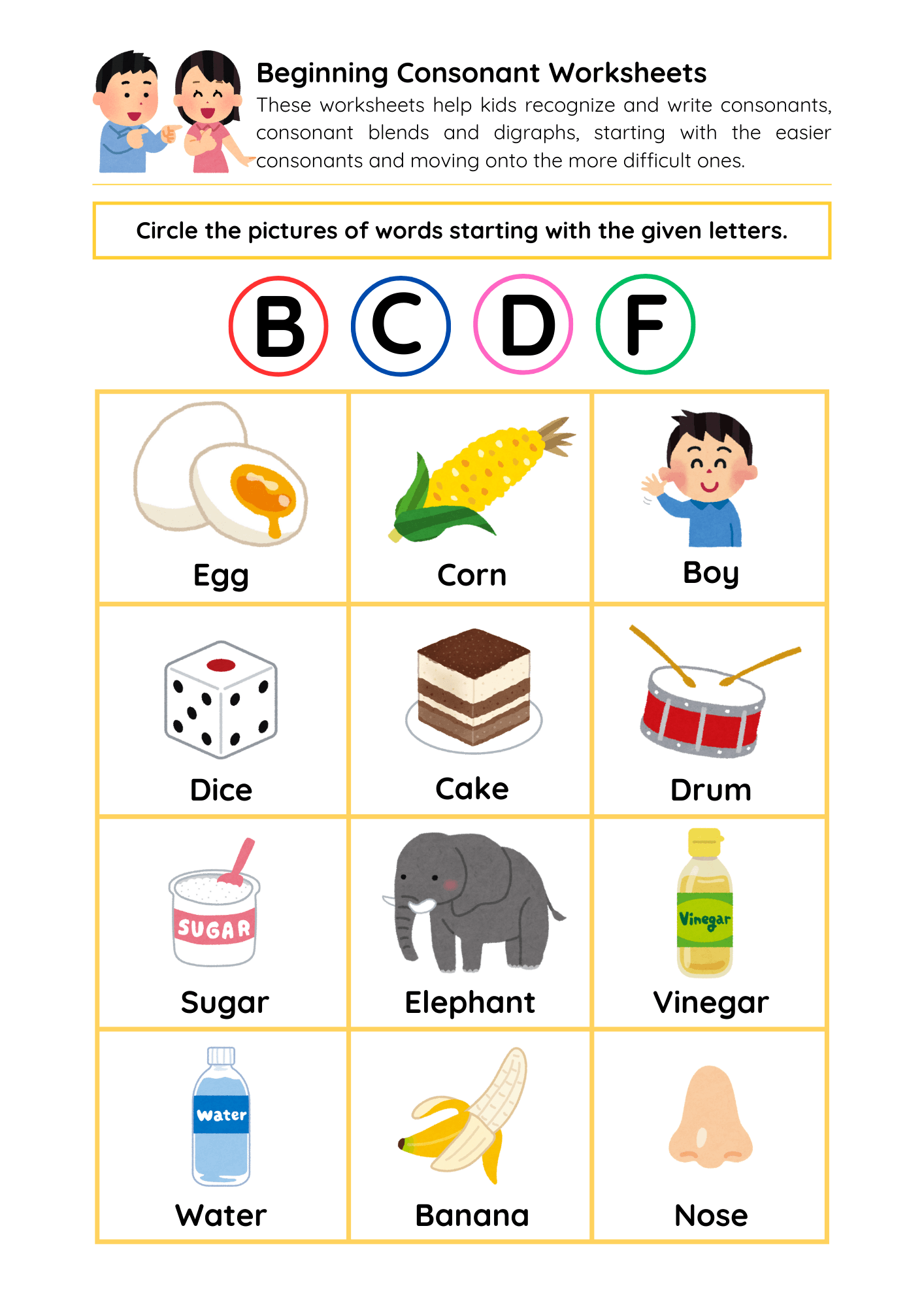 Consonant Worksheets Consonants And Vowels Worksheets And Exercises