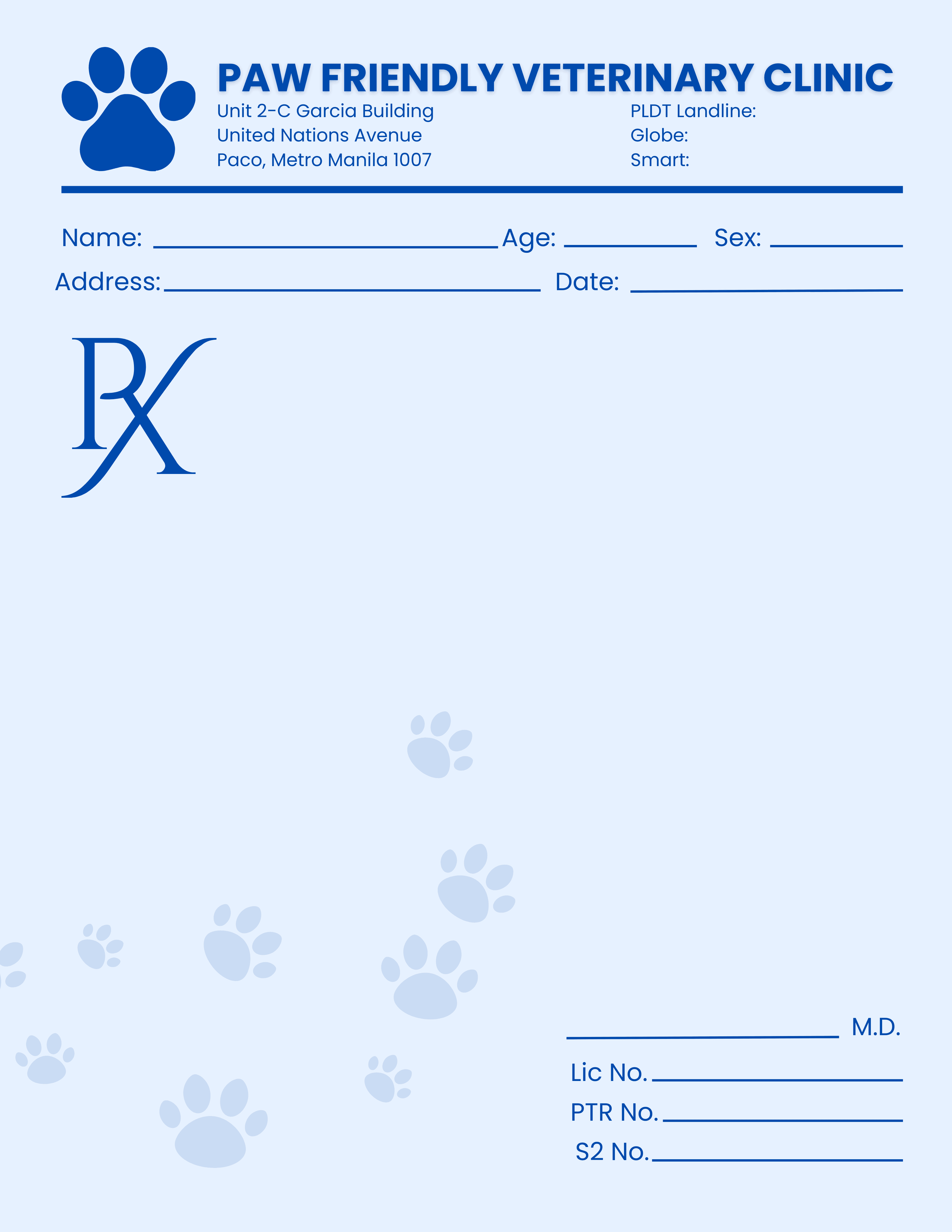 Vet Prescription Pad Template Controlled Prescription Program